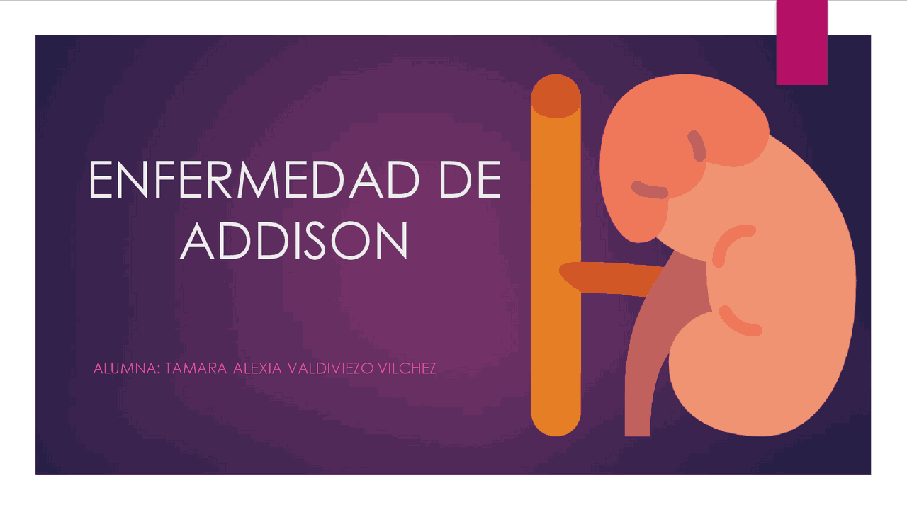 ENFERMEDAD DE ADDISON | Diapositivas de Endocrinología | Docsity
