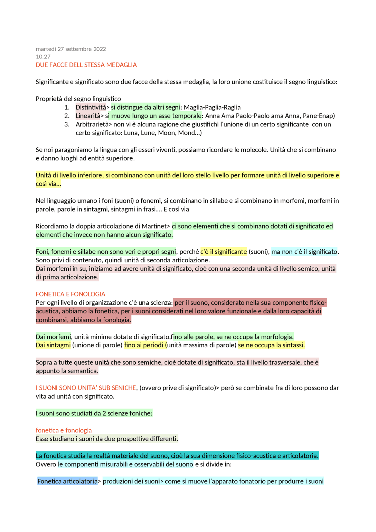 Caratteristiche Linguistica Appunti Di Glottologia Docsity