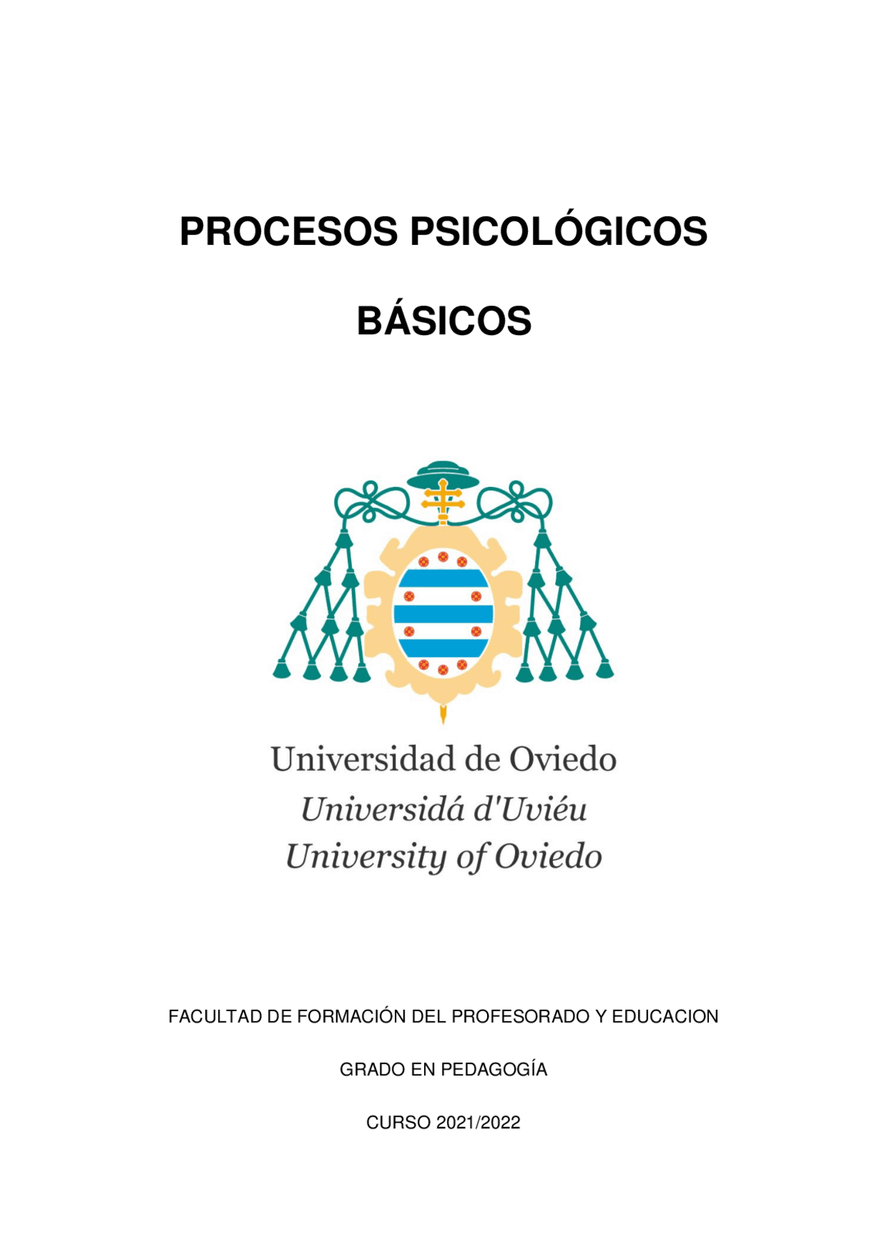 Apuntes Procesos Psicologicos Basicos Apuntes De Procesos De