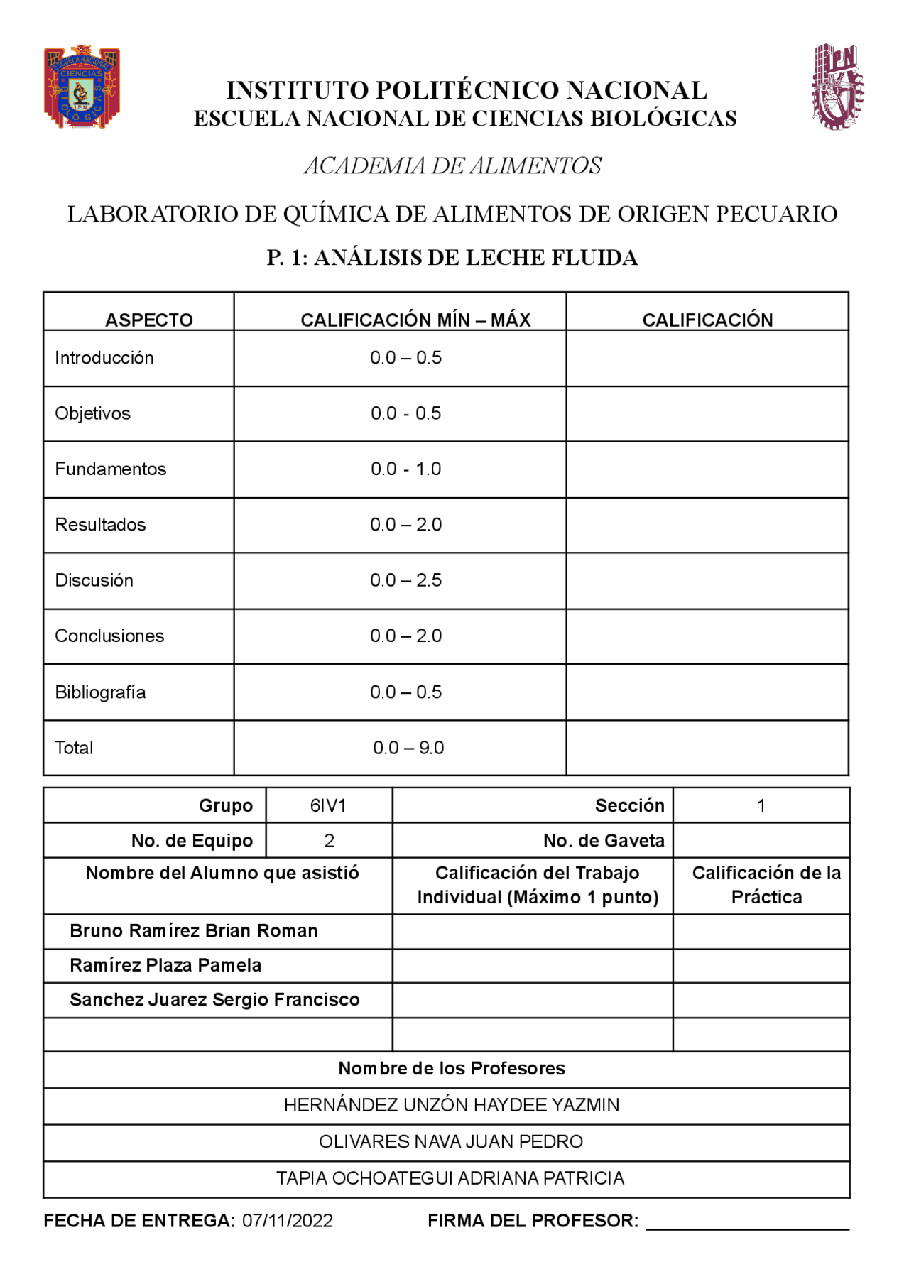 ANALISIS DE LECHE FLUIDA ENCB | Guías, Proyectos, Investigaciones de ...