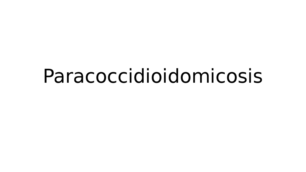 Paracoidomicosis parasitologia | Diapositivas de Parasitología | Docsity