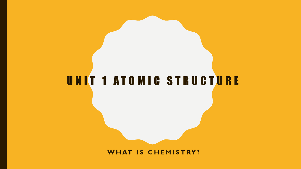 Chemistry 1 Unit 1 Full Notes Lecture Notes Chemistry Docsity