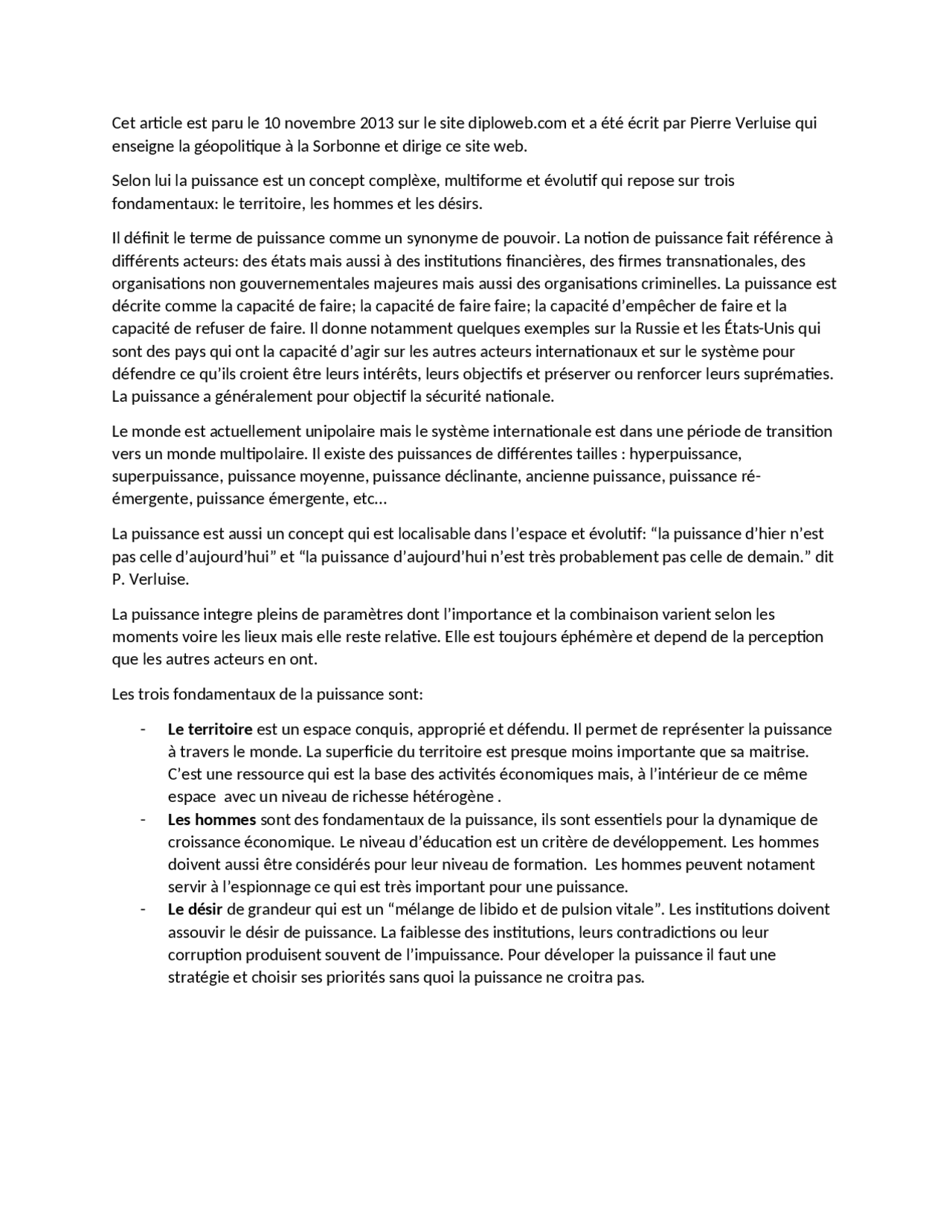 La Puissance Un Concept Complexe Lectures Histoire Docsity