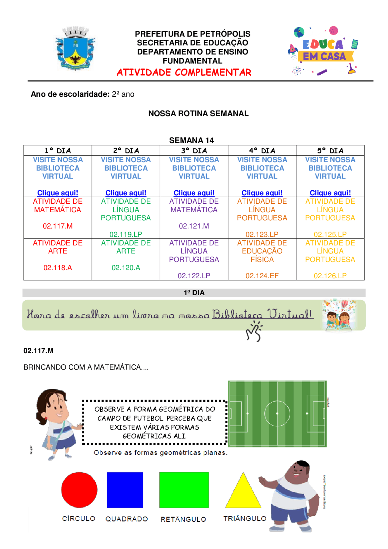 ATIVIDADE COMPLEMENTAR | Notas de estudo Matemática | Docsity