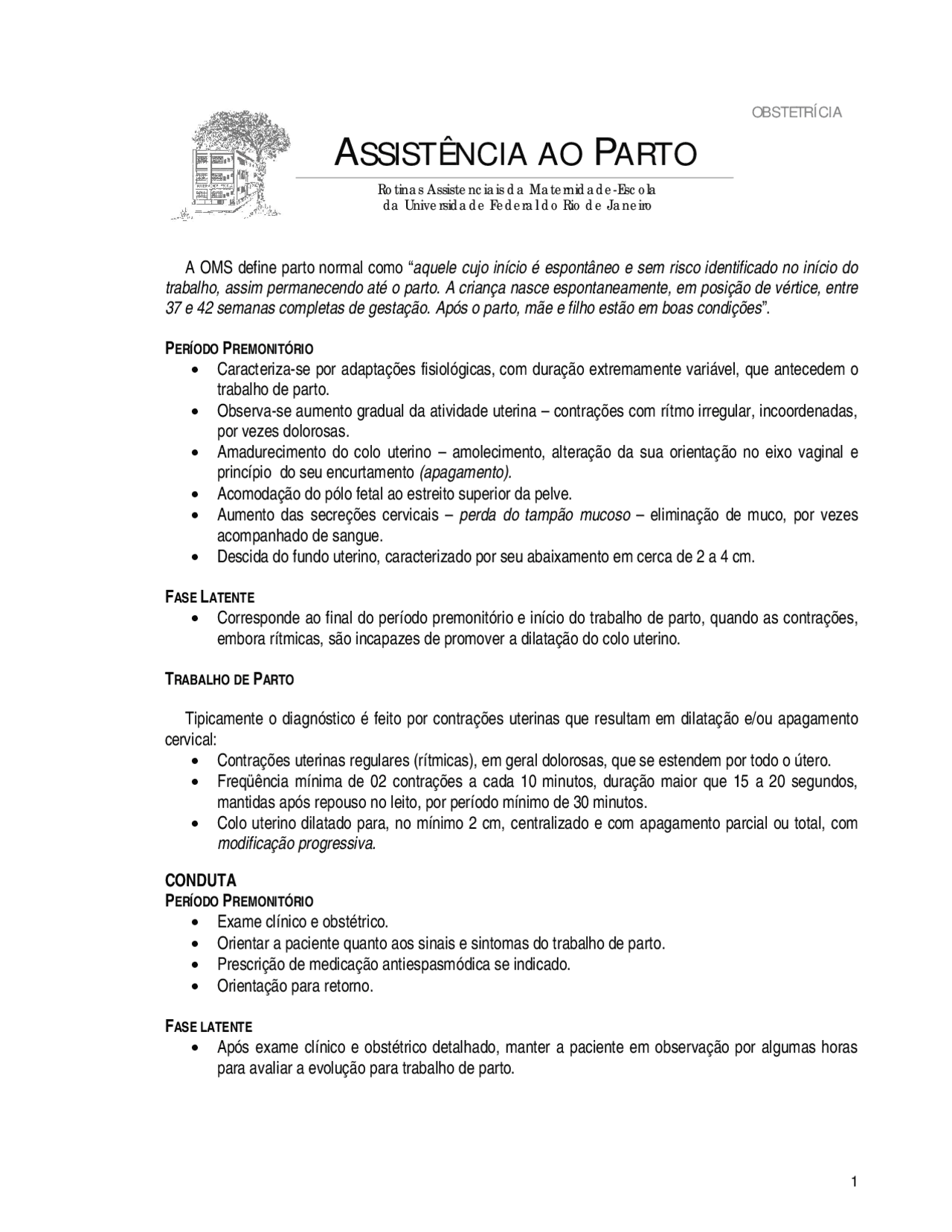 AssistÊncia Ao Parto Resumos Evolução Docsity