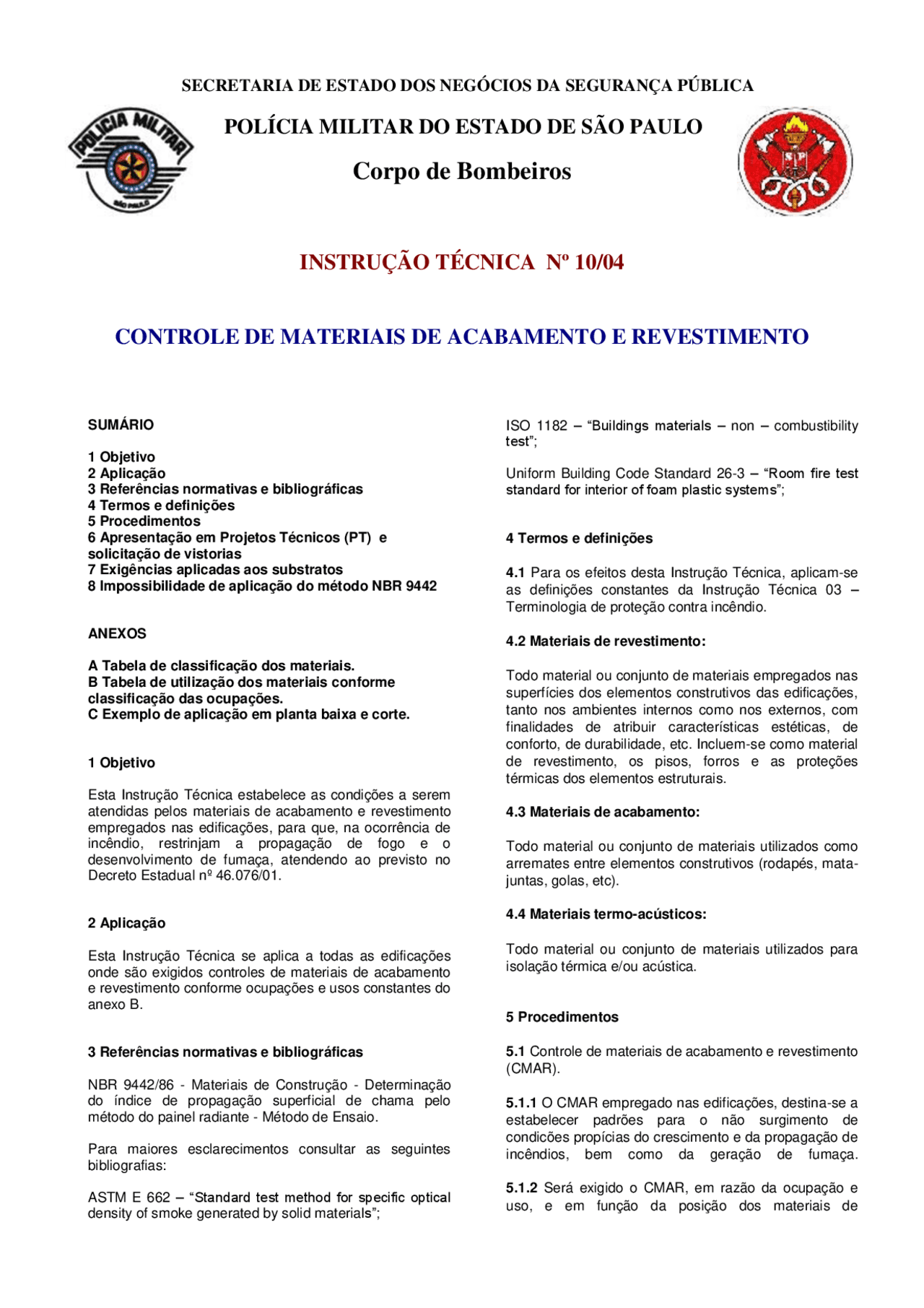 It 10 Controle De Materiais De Acabamentos E Revestimento Provas