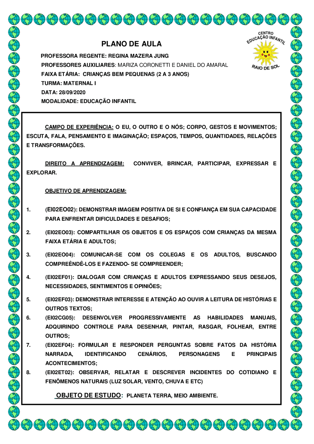 Plano De Aula Notas De Aula História Docsity