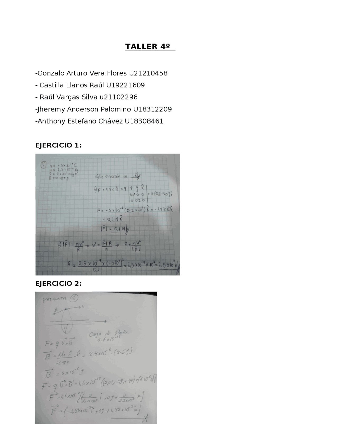Talleres De Calculo Aplicado A La Fisica 2 Ejercicios De Física Docsity