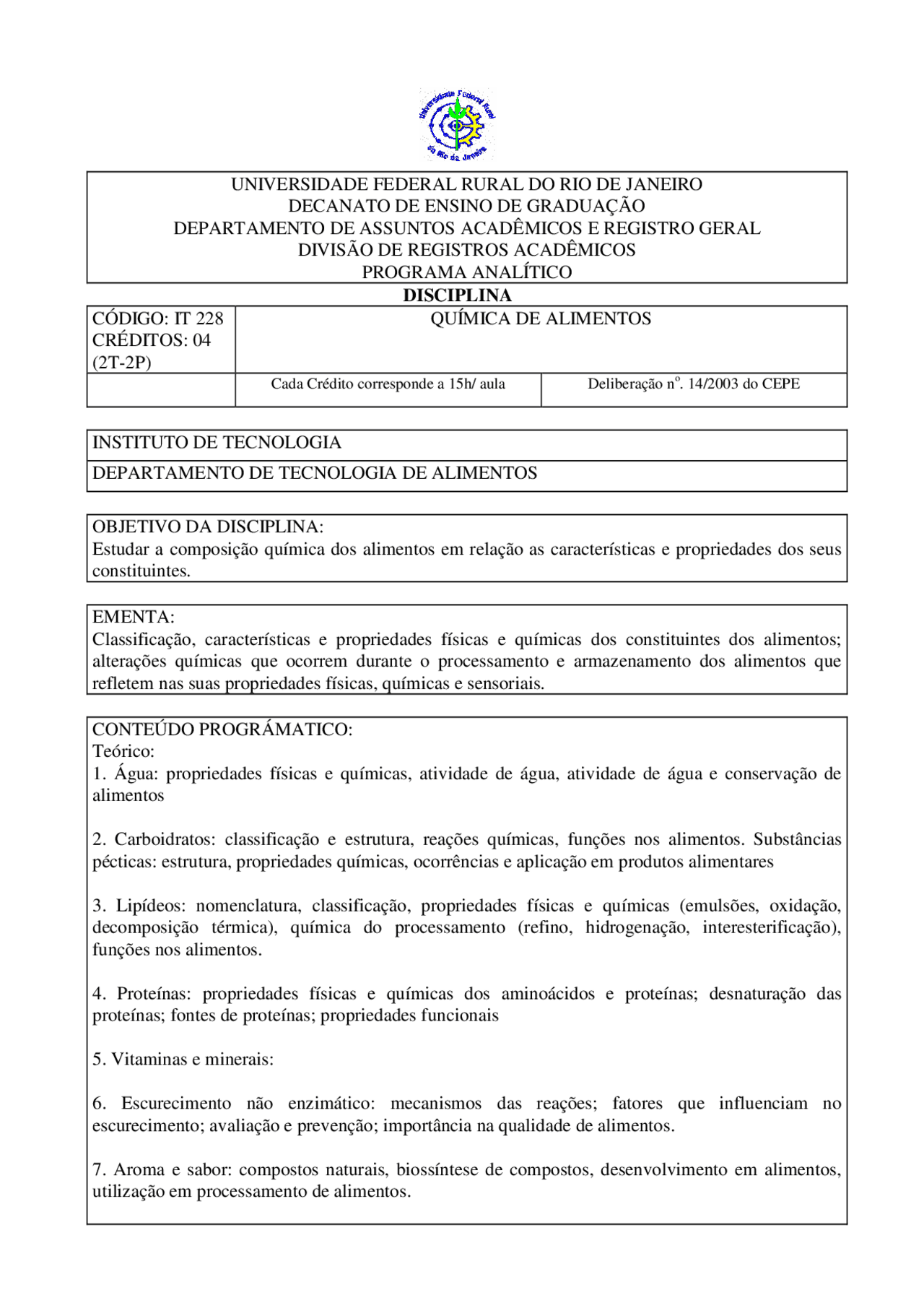 Química De Alimentos Notas De Aula Química Docsity