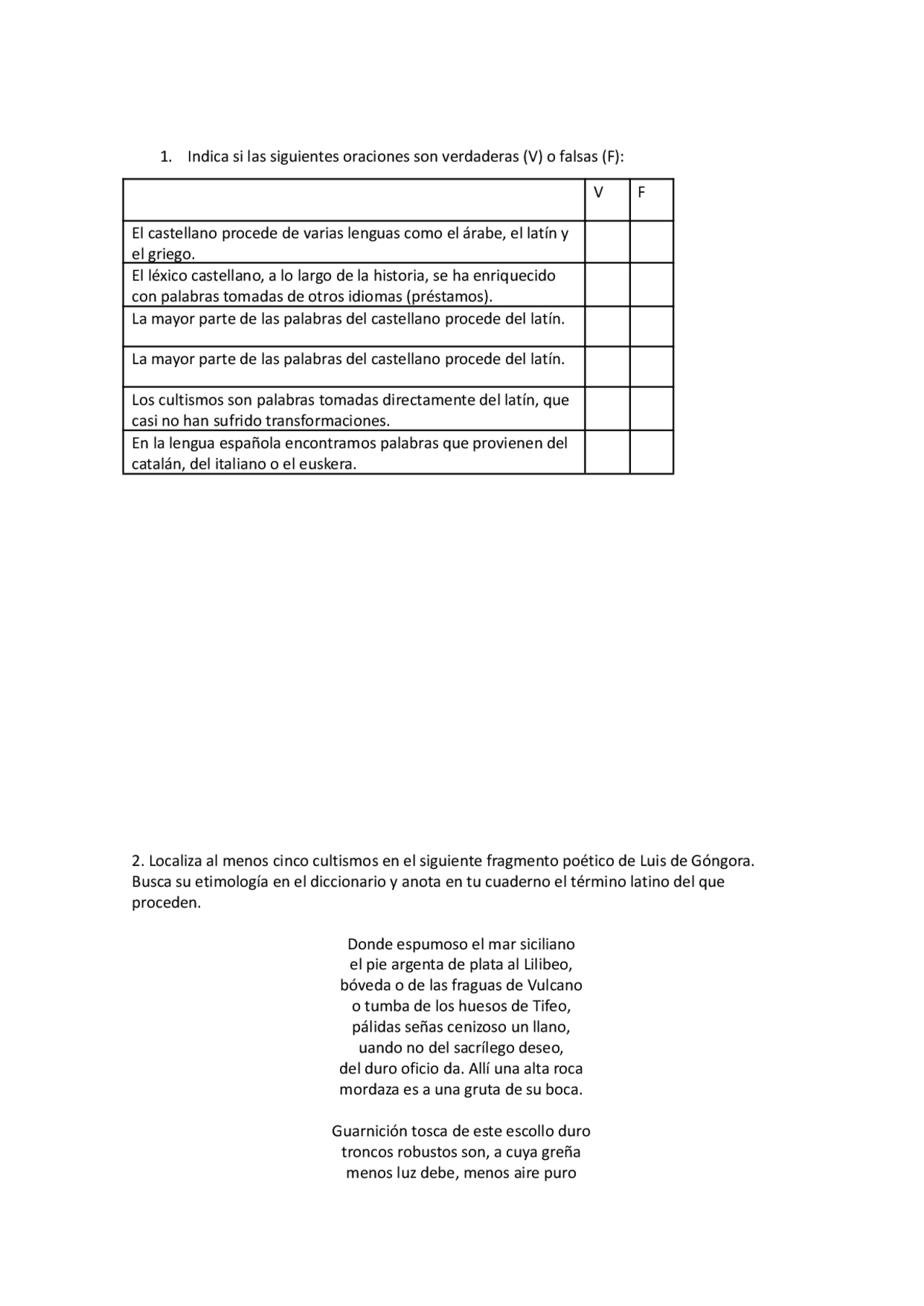 Ejercicios lengua sobre gentilicios | Ejercicios de Lengua y Literatura | Docsity