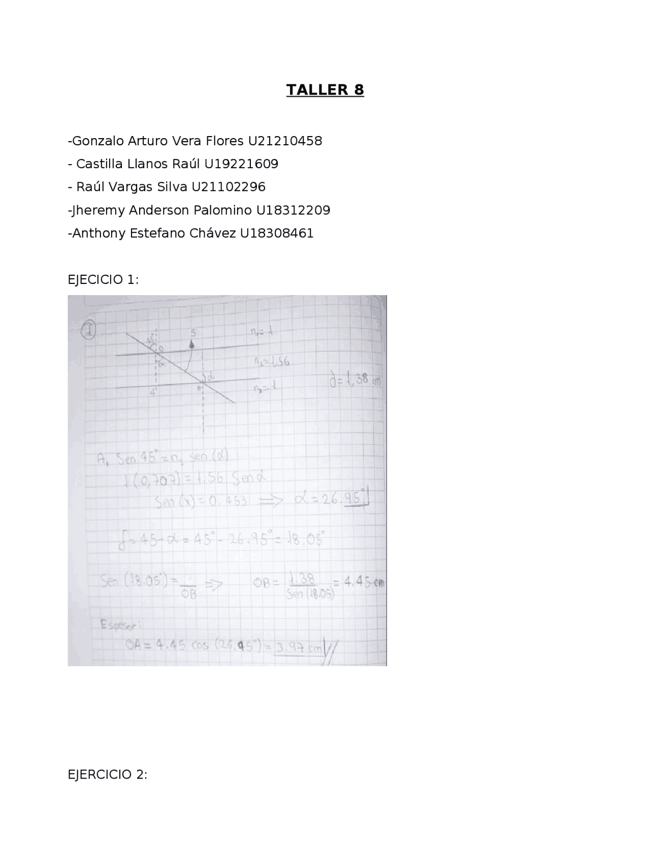 Talleres De Calculo Aplicado A La Fisica 2 Ejercicios De Física Docsity