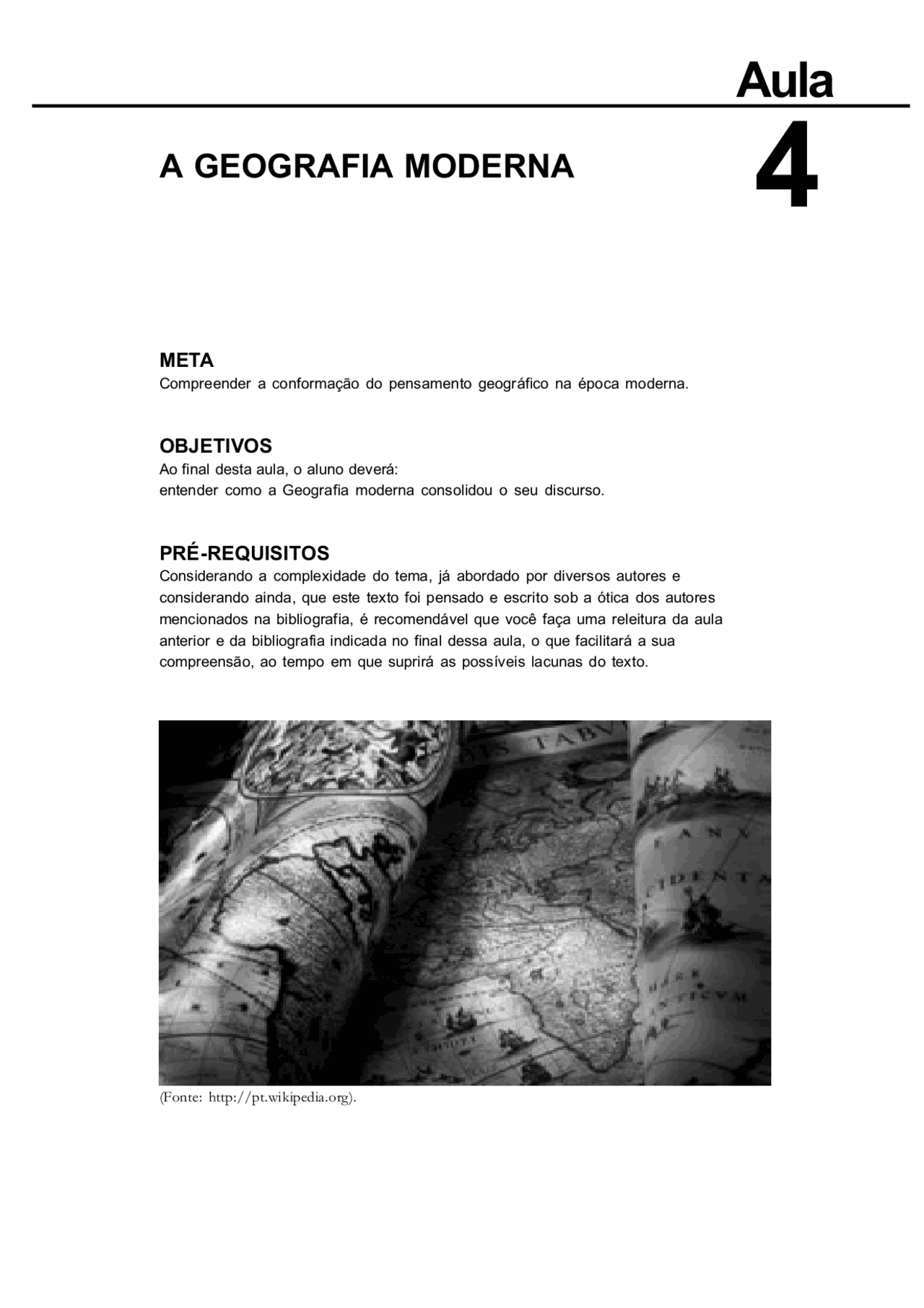 A GEOGRAFIA MODERNA | Notas de estudo Geografia | Docsity