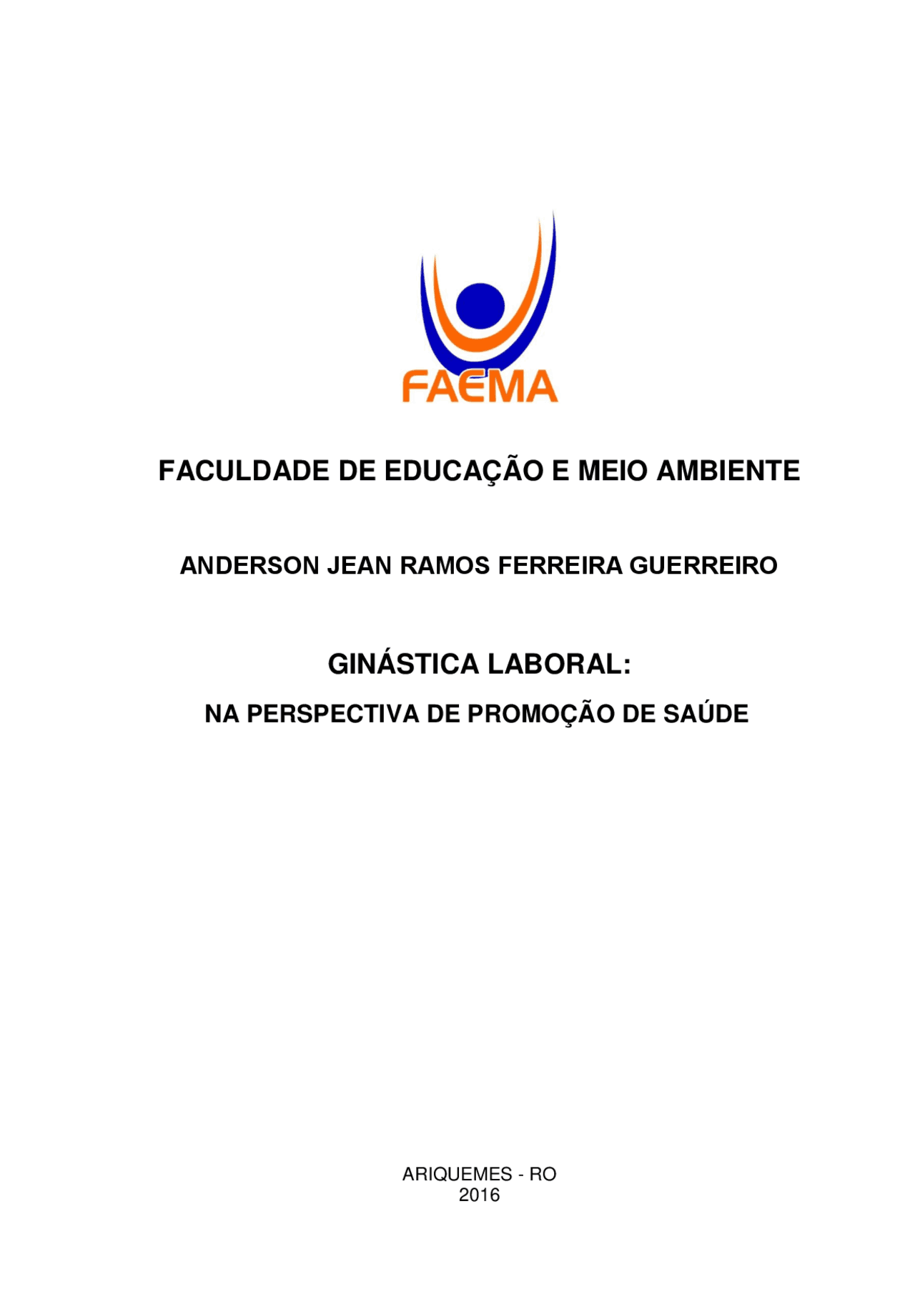 Ginástica Laboral Notas De Aula Física Docsity