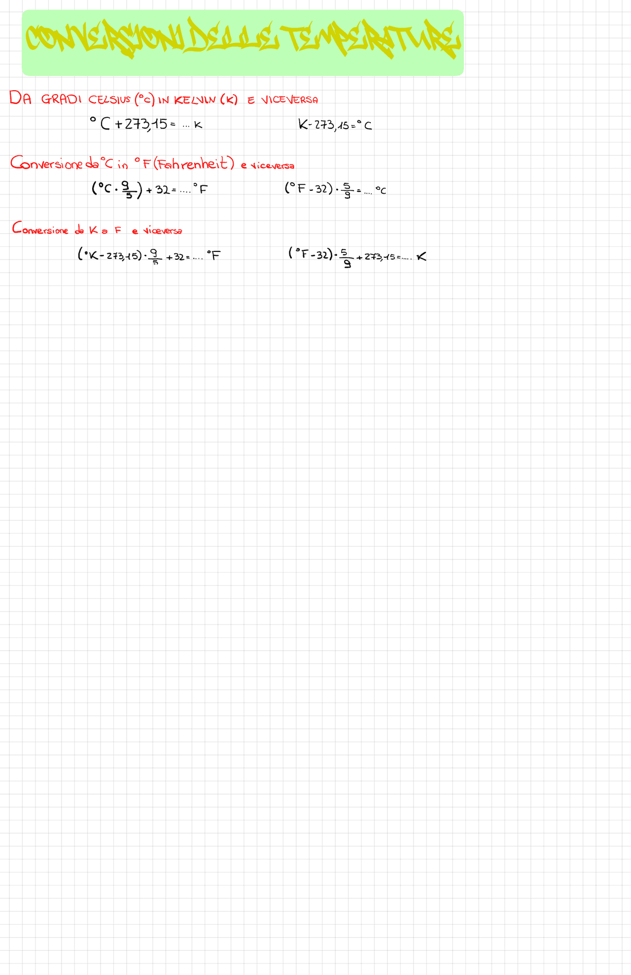 Formulario Conversioni Formulari Di Fisica Docsity