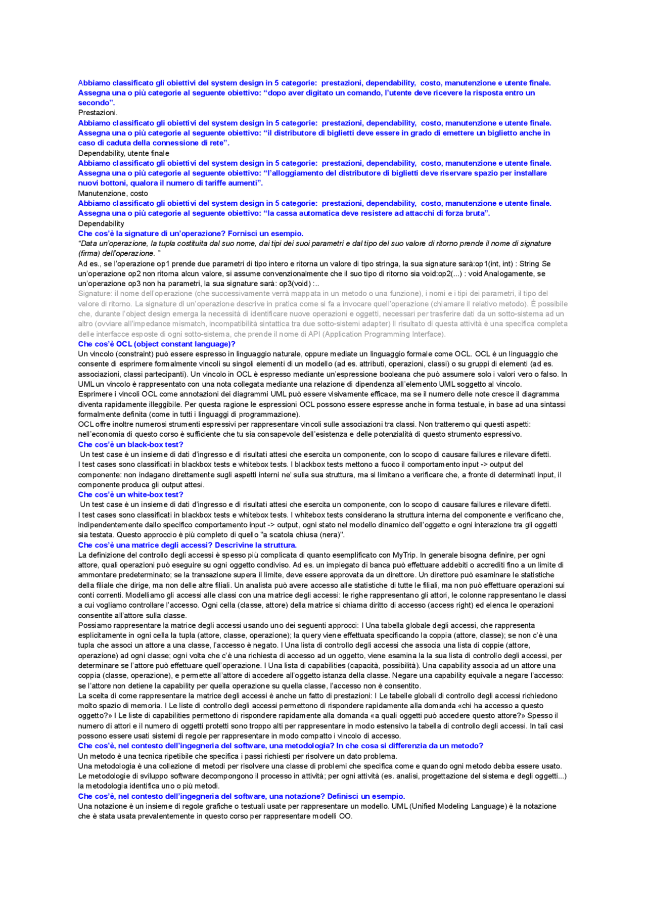 Paniere Ingegneria Del Software Panieri Di Ingegneria Del Software