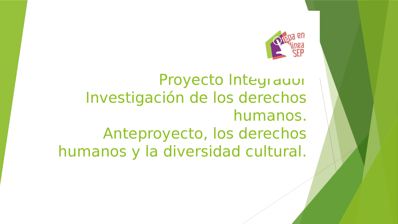 Proyecto Integrador Investigación De Los Derechos Humanos Anteproyecto