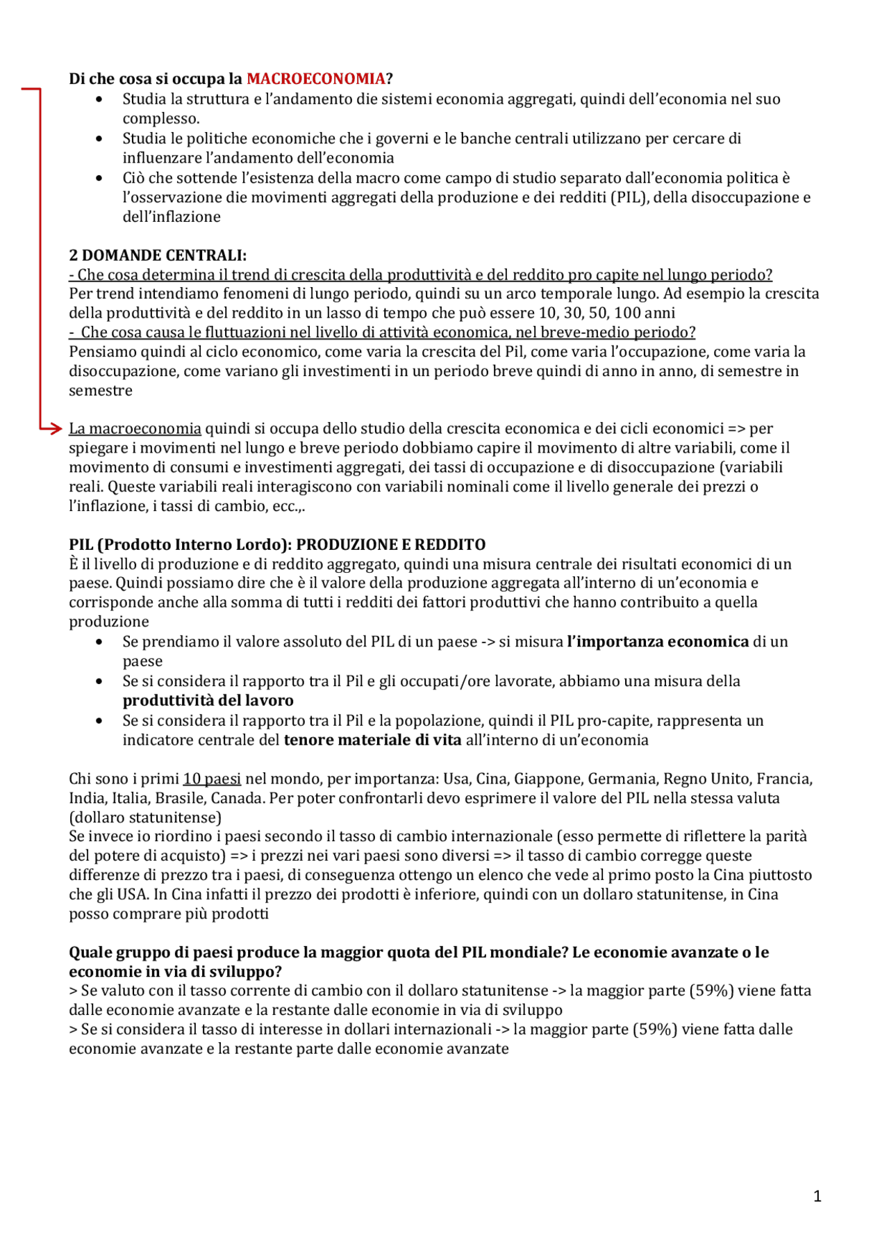 Appunti Macroeconomia Appunti Di Macroeconomia Docsity