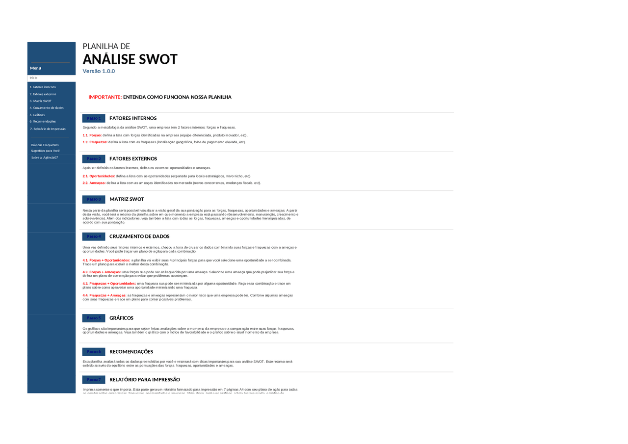 Modelo Para Elaboração Analise Swot Schemes And Mind Maps Quality