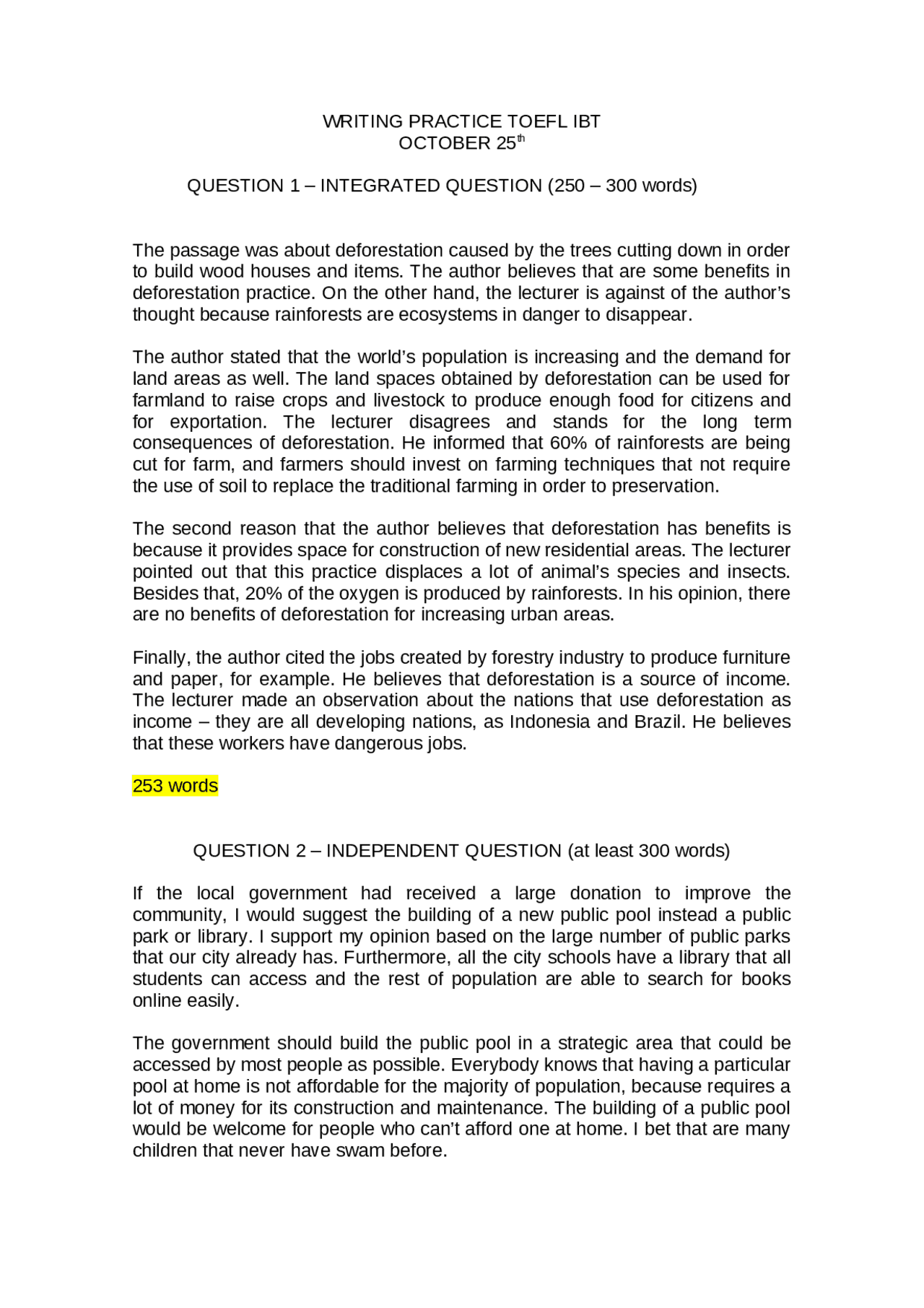 B2 First Writing Practice Monografías Ensayos Idioma Inglés Docsity