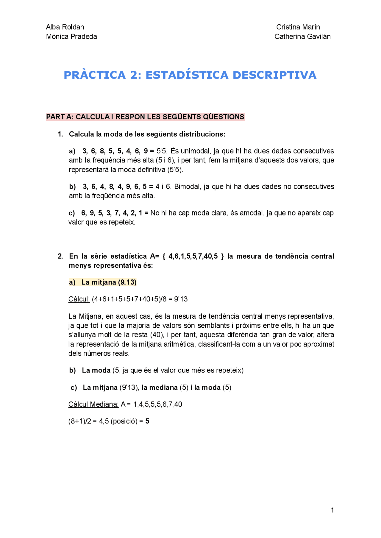 Práctica 2 Estadistica Ejercicios De Estadística Aplicada Docsity