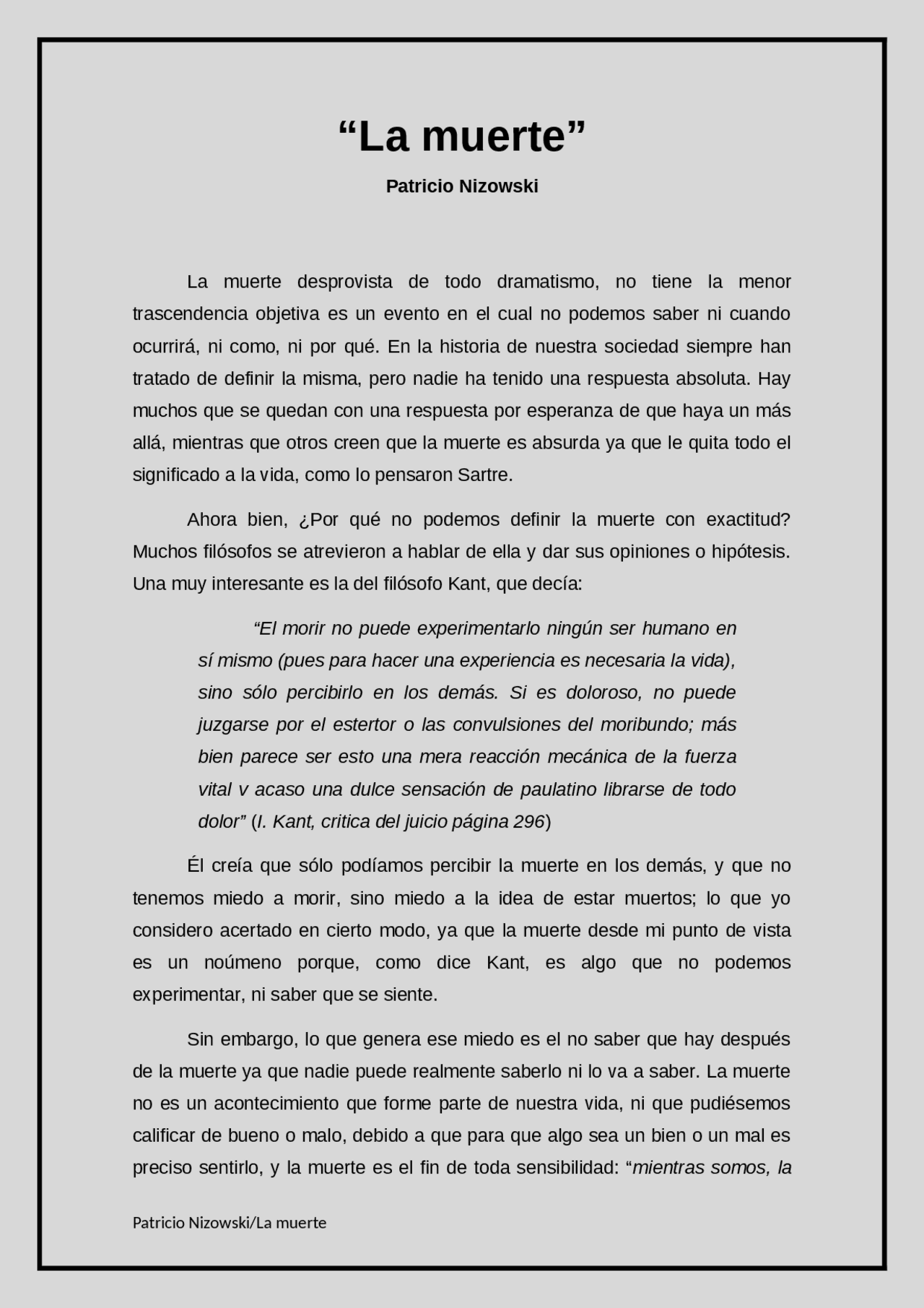 Ensayo Sobre La Muerte Monografías Ensayos De Filosofía Docsity