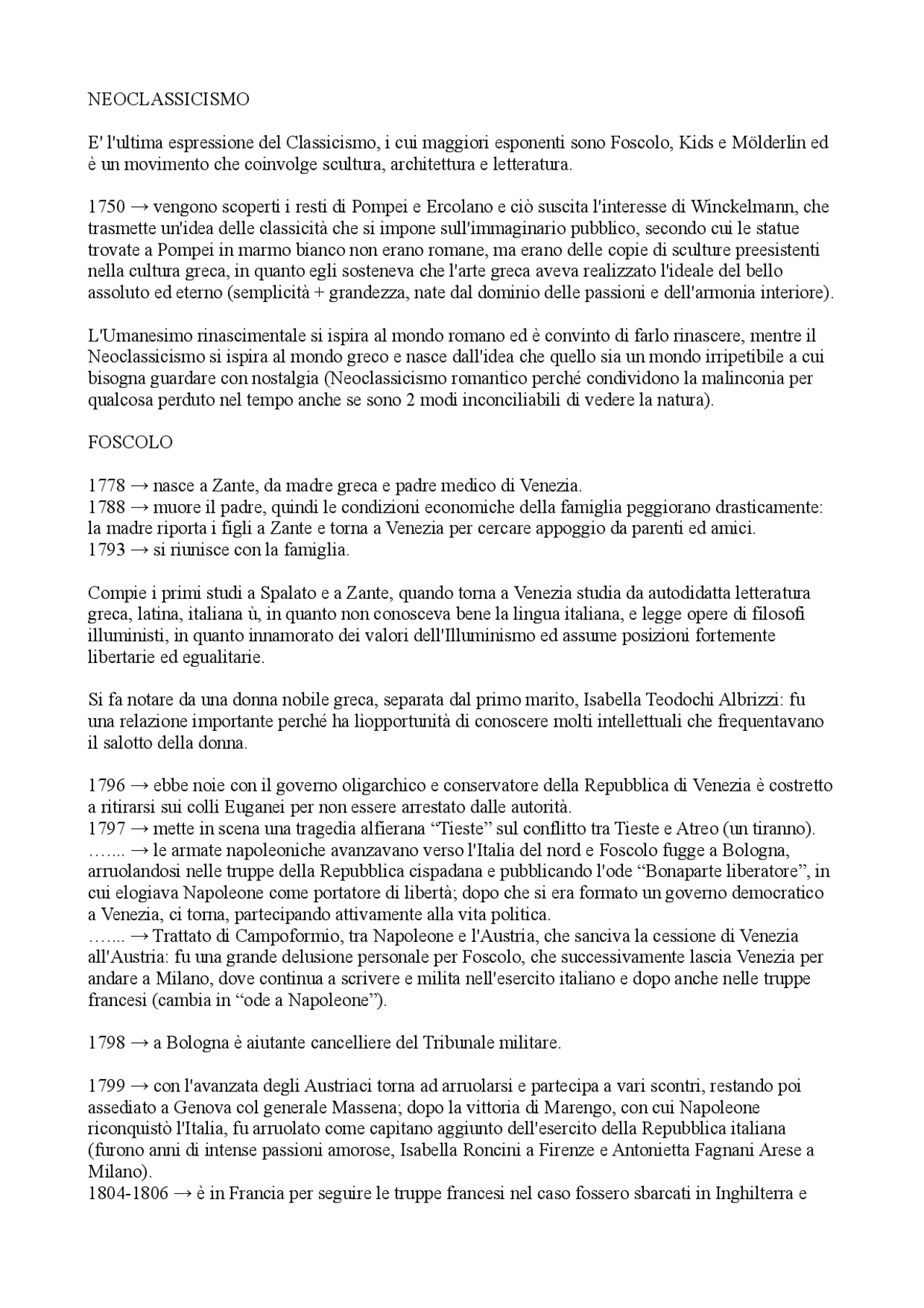 Foscolo Sallustio Orazio Schemi E Mappe Concettuali Di Latino Docsity