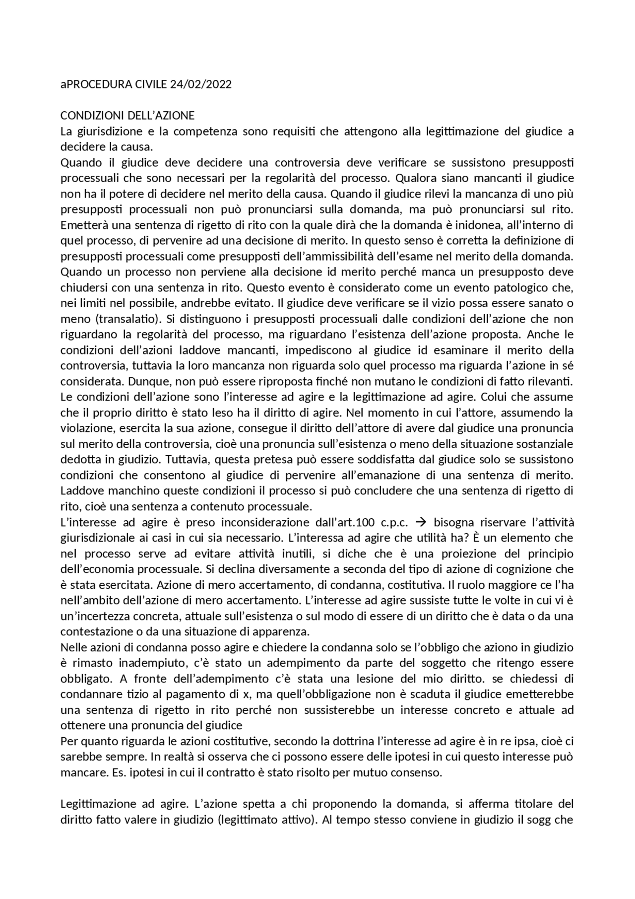 Appunti Diritto Processuale Civile Appunti Di Diritto Processuale