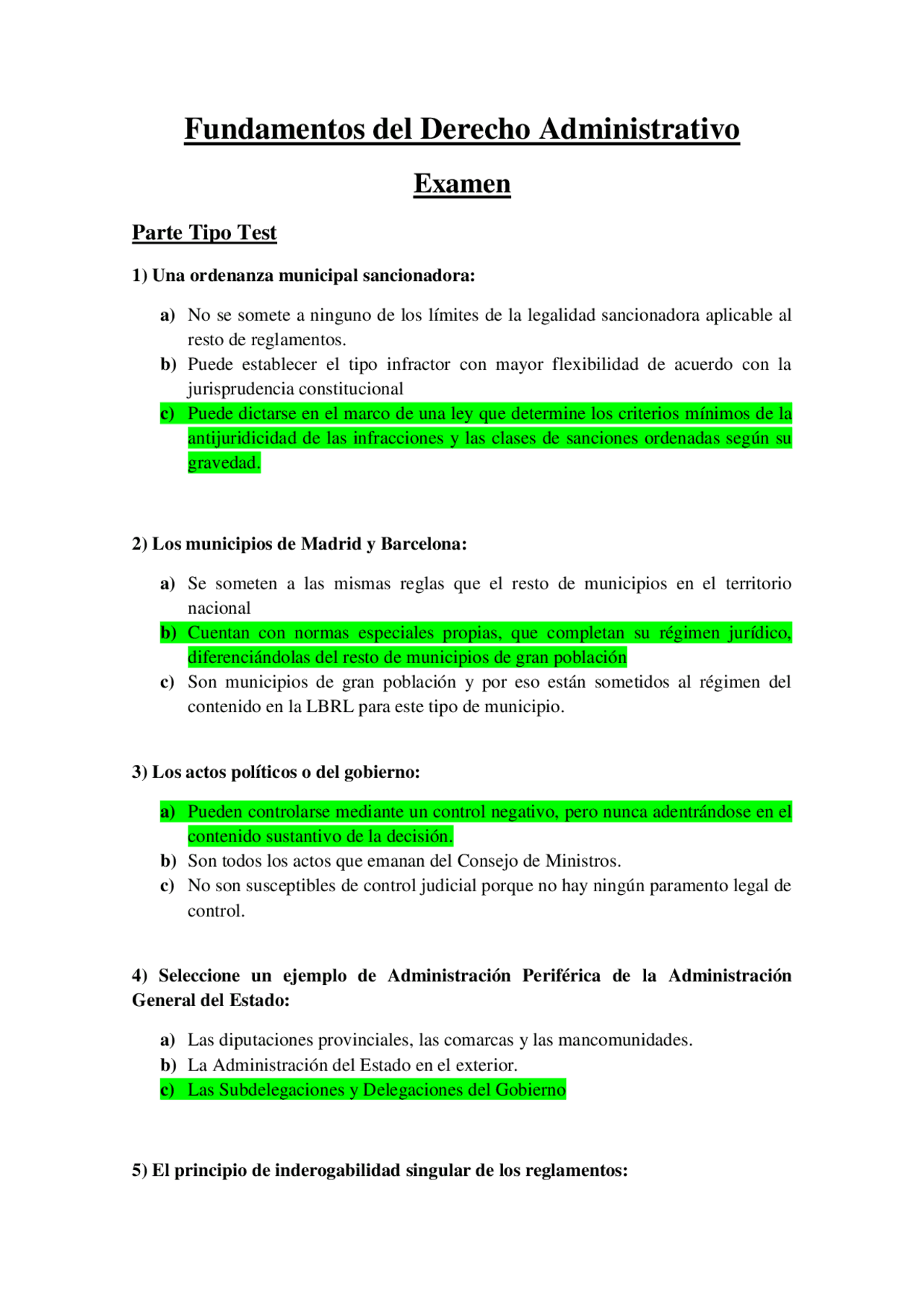 Examen Derecho Administrativo 1 (UAM) | Exámenes de Derecho Administrativo | Docsity