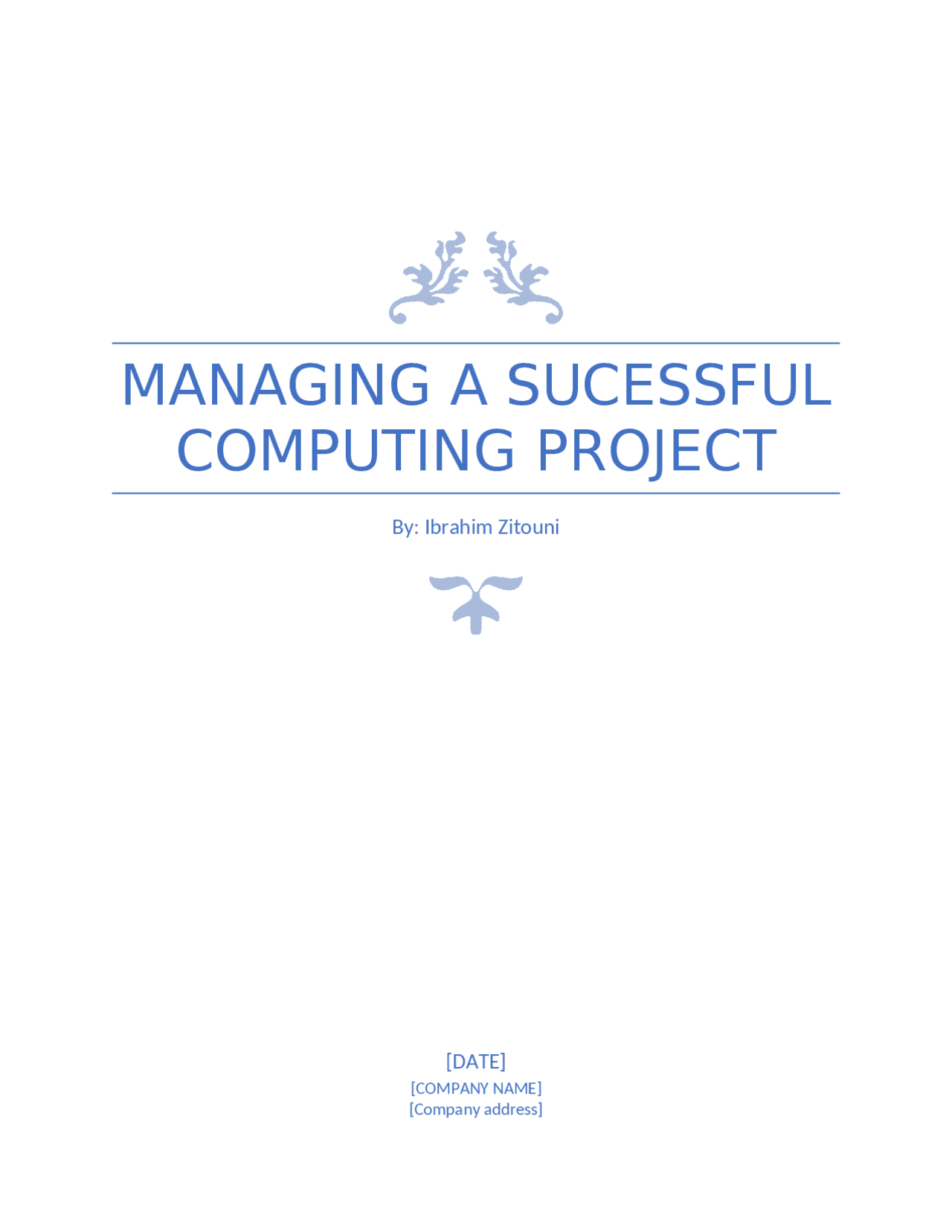 Managing a successful computing project | Study notes Computer science ...