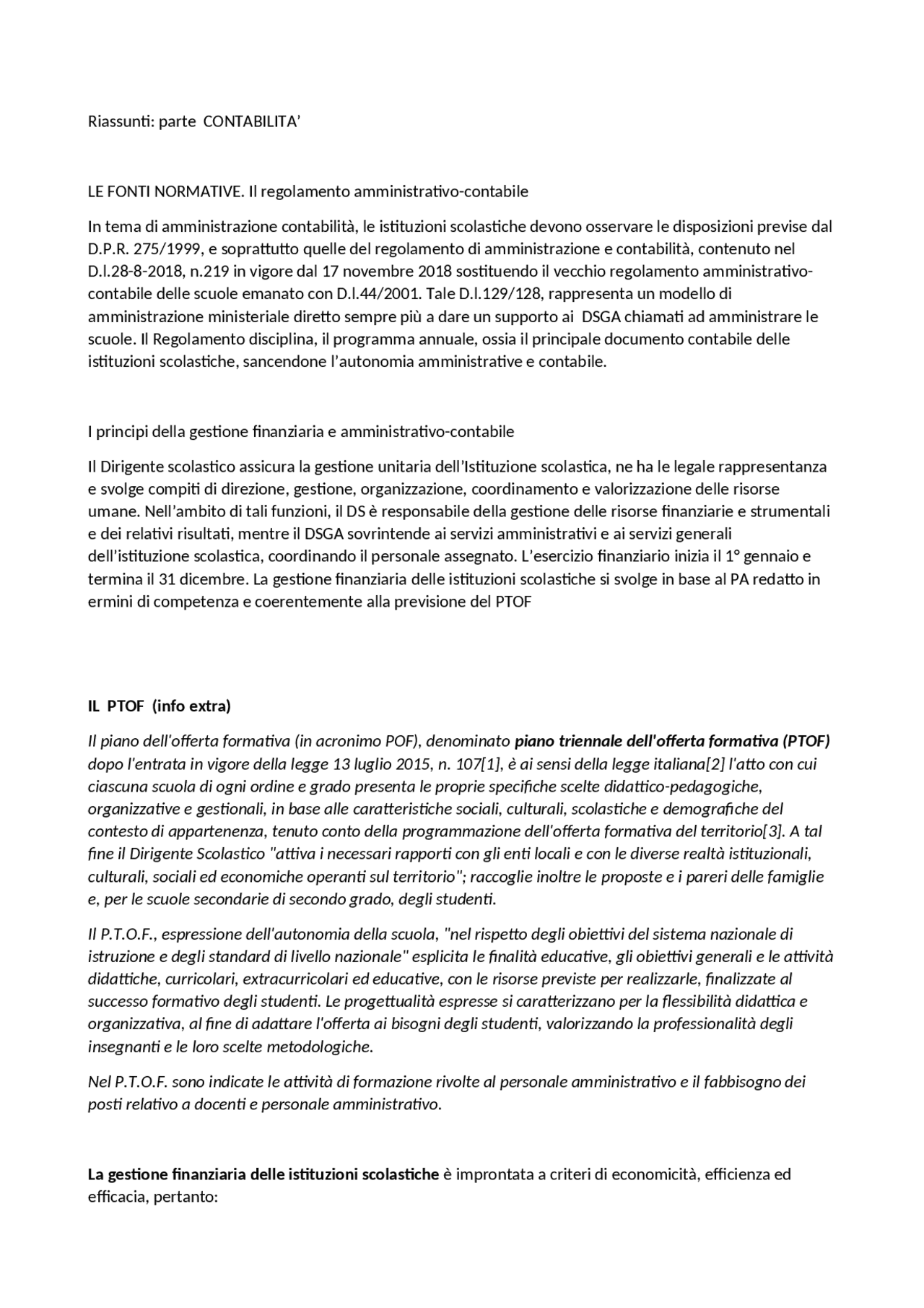 Contabilità Pubblica Scienze Conomiche Appunti Di Contabilità Docsity