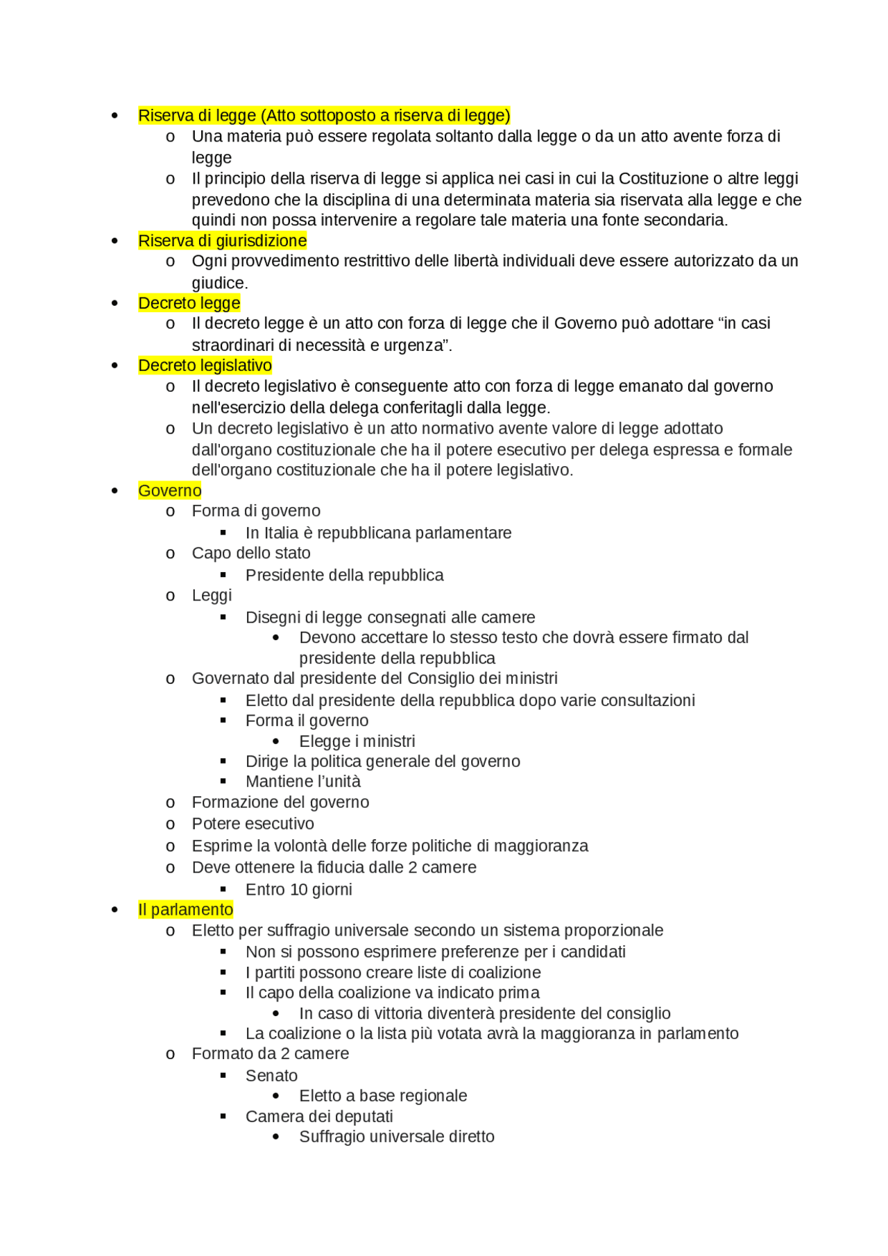 Domande e risposte all'esame | Schemi e mappe concettuali di Diritto Pubblico | Docsity