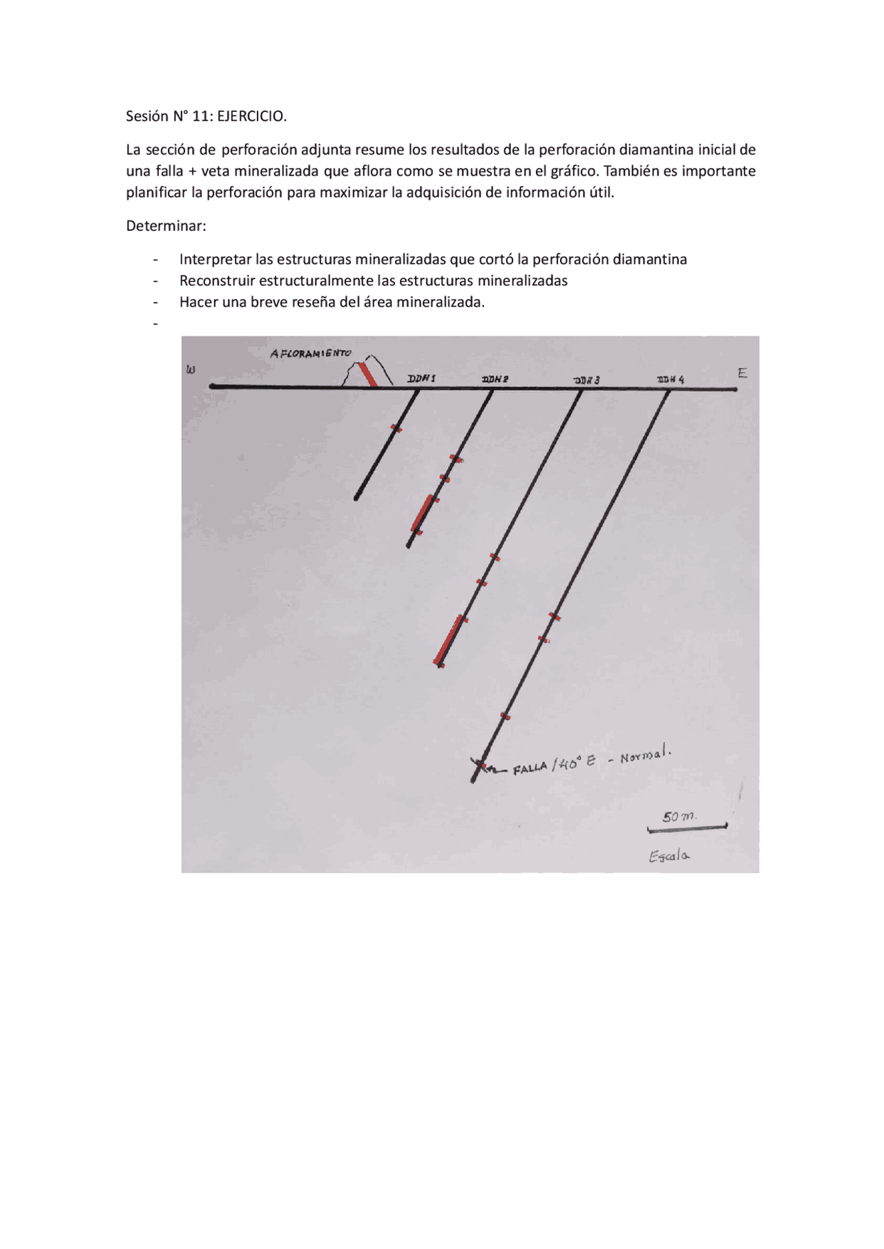 Perforaciones Diamantinas Ejercicios De Geología Docsity