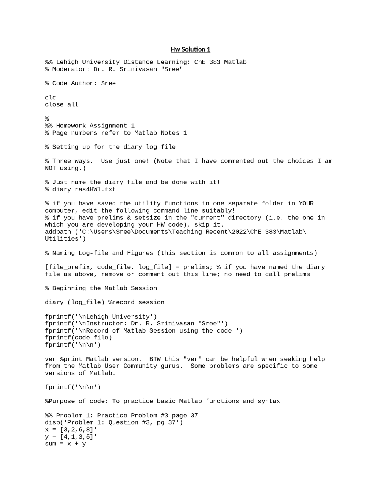 Introduction To Polymer Science Lecture Notes Mathematics Docsity