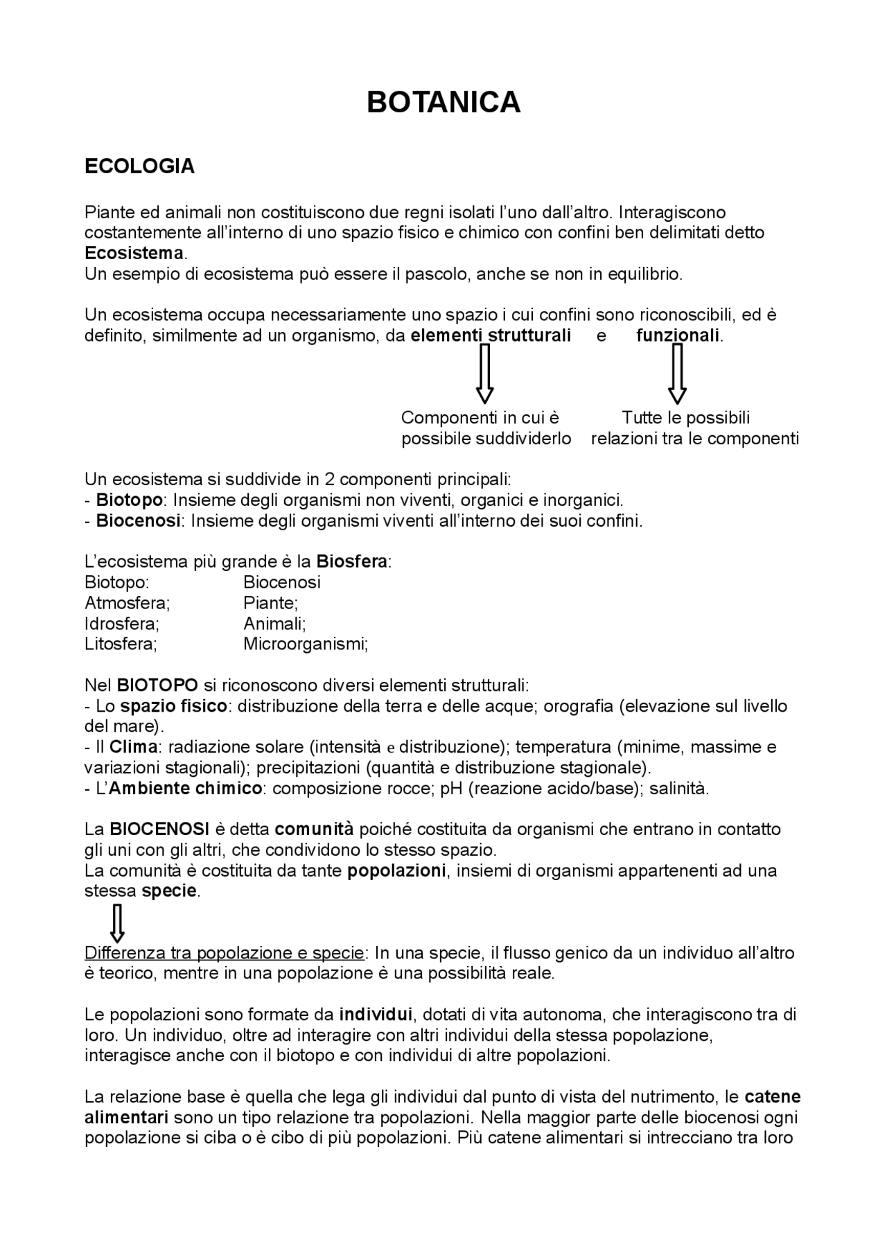 Botanica Generale Parte 1 Appunti Di Botanica Generale Docsity