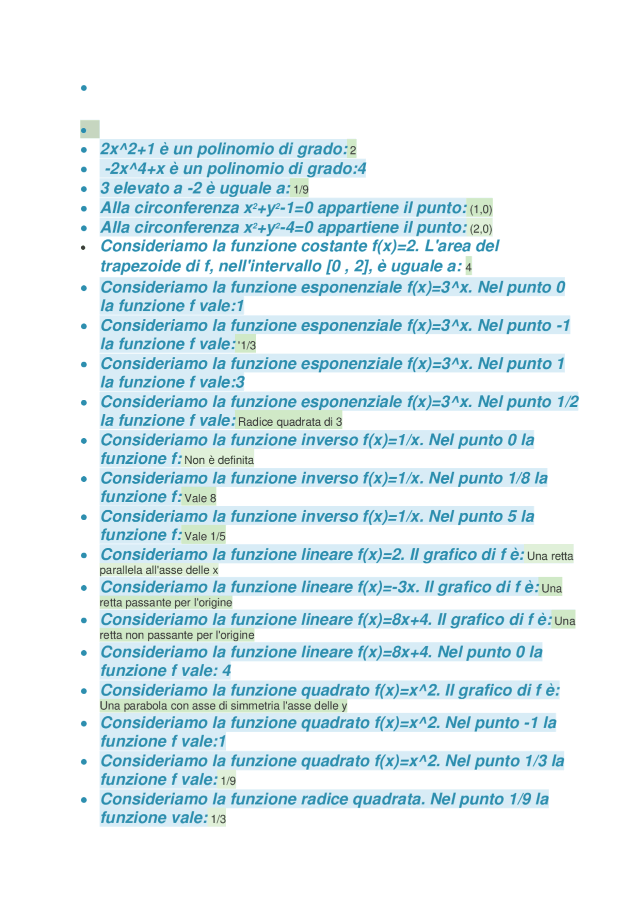 Esame Analisi matematica II | Panieri di Analisi Matematica II | Docsity