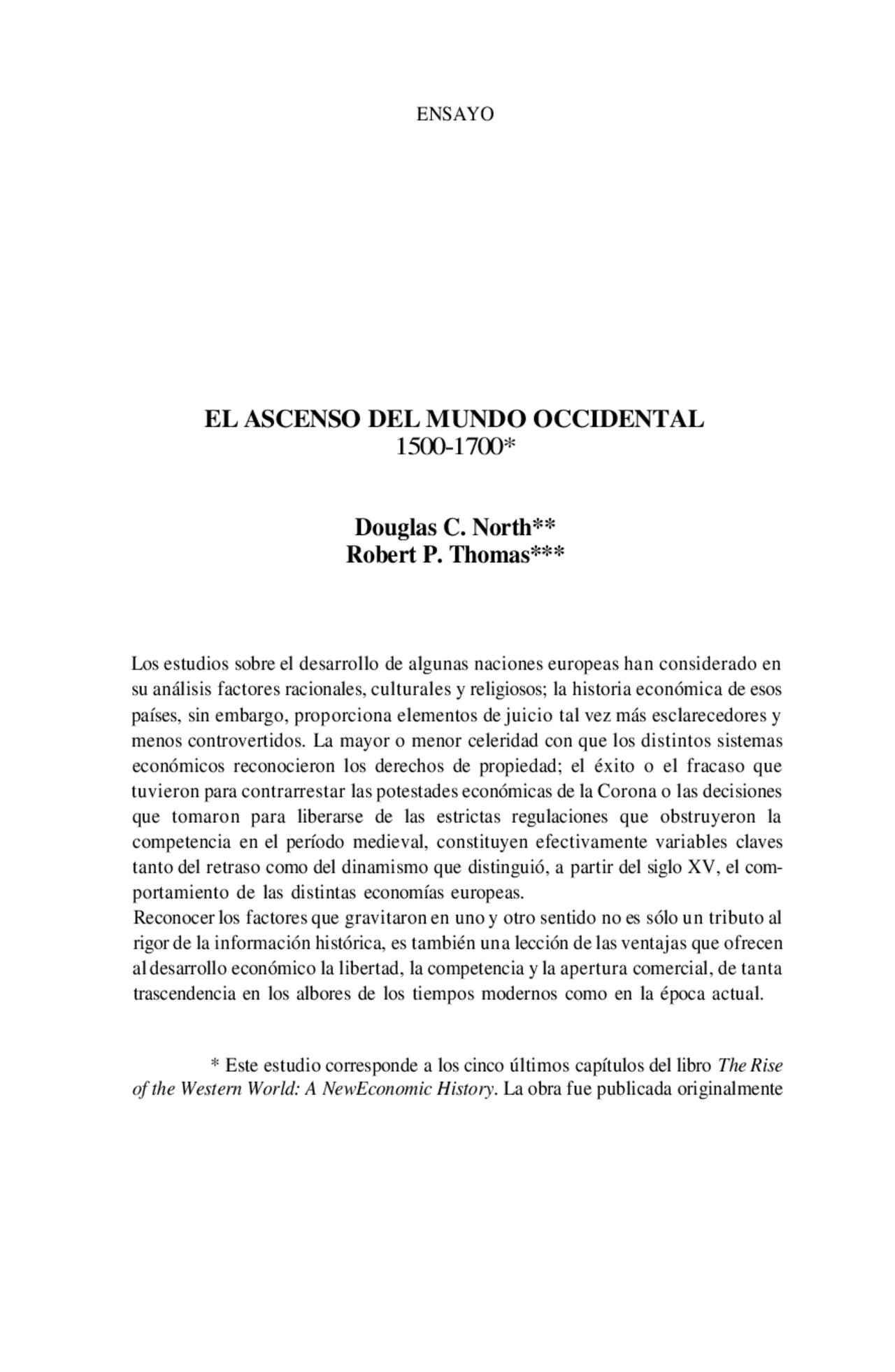 Texto Historia Economica Zusammenfassungen Historiographie Docsity