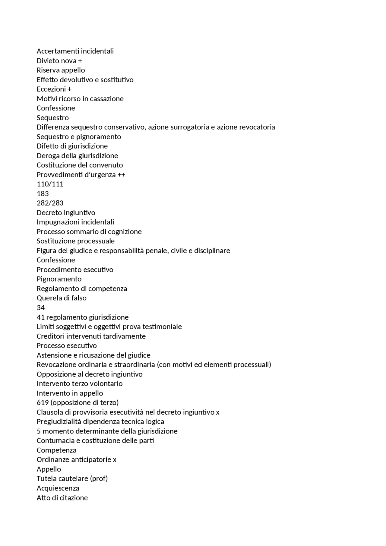 Domande Procedura Civile Schemi E Mappe Concettuali Di Diritto