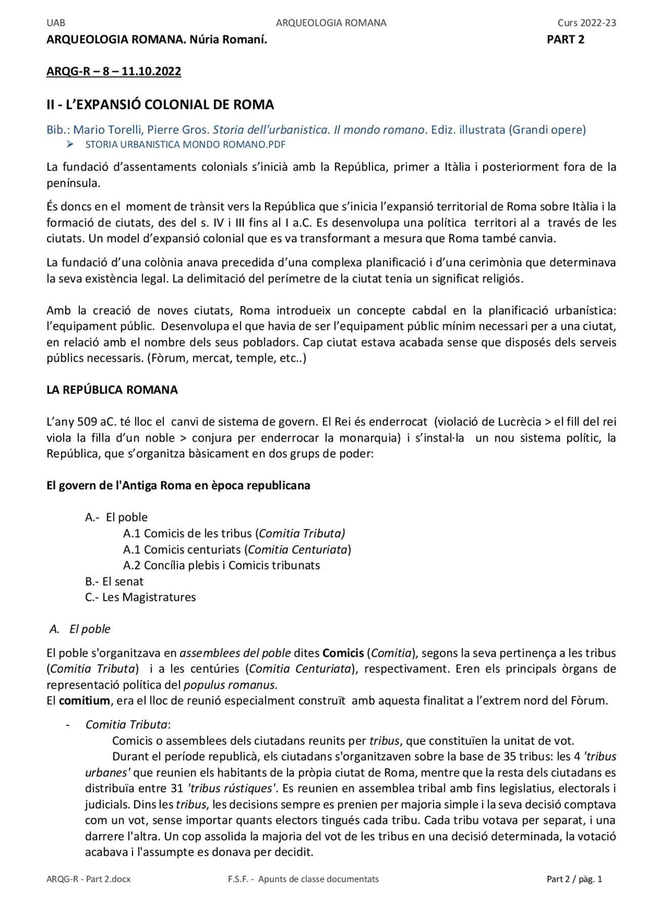 Arqueologia Romana Part 2 Apuntes De Arqueología Docsity