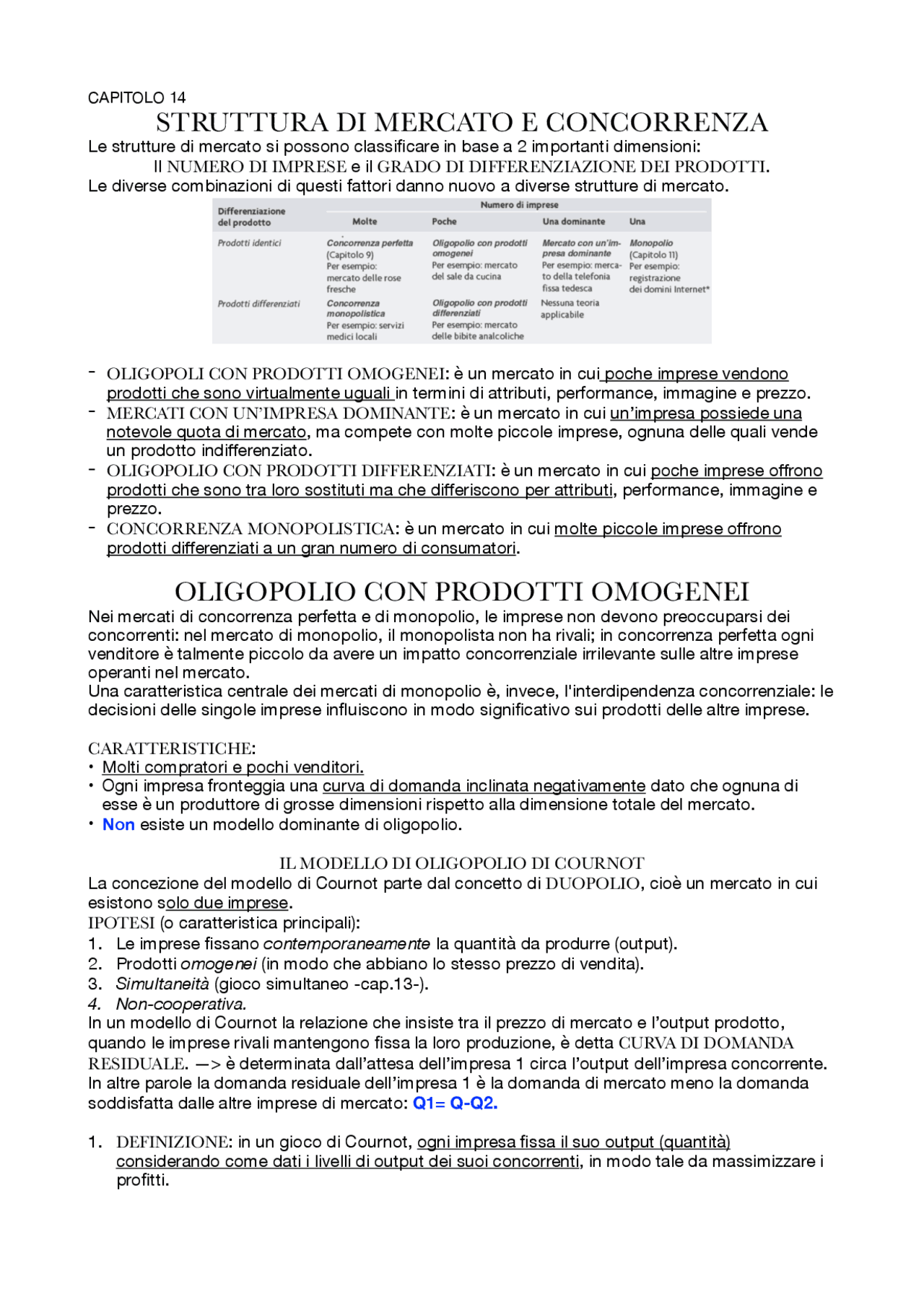 Microeconomia Capitolo 14 Sbobinature Di Microeconomia Docsity