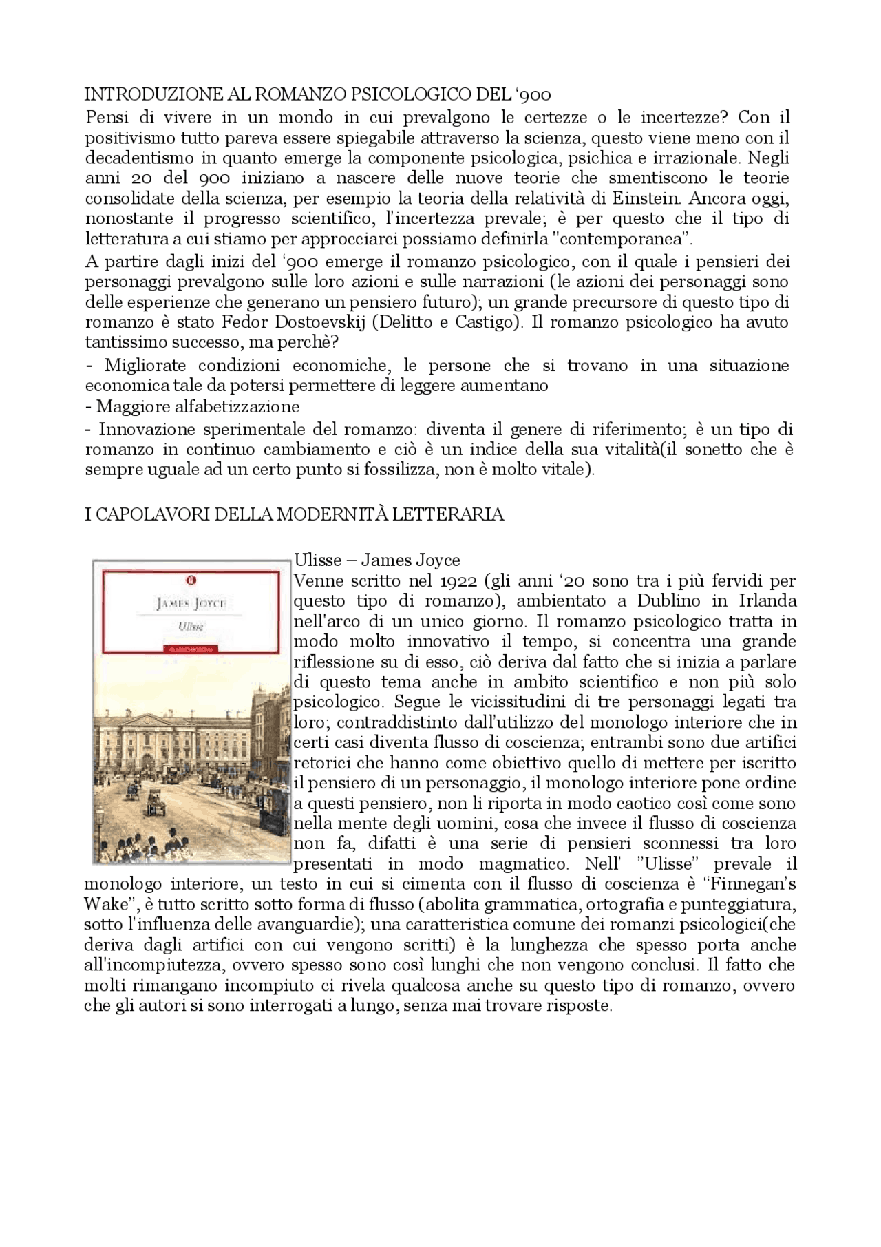 Pirandello e Svevo - Italiano | Appunti di Italiano | Docsity