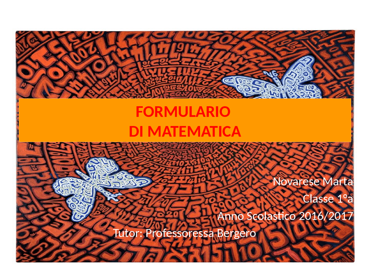 Formulario Per 1a 2a E 3a Liceo Schemi E Mappe Concettuali Di Matematica Docsity