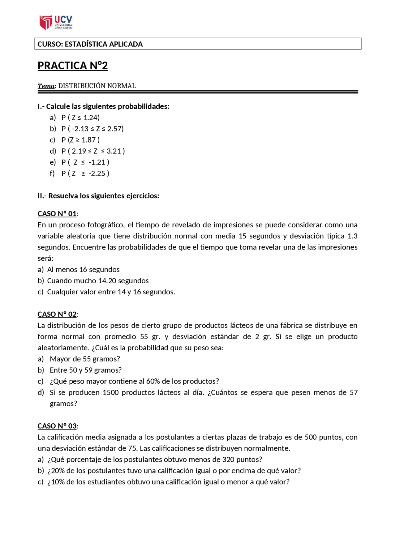 Ejercicios De Estadistica Ejercicios De Estadística Docsity
