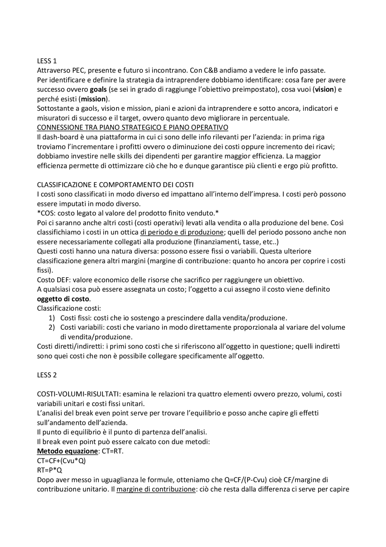 Appunti Delle Prime Lezioni Appunti Di Economia Aziendale Docsity