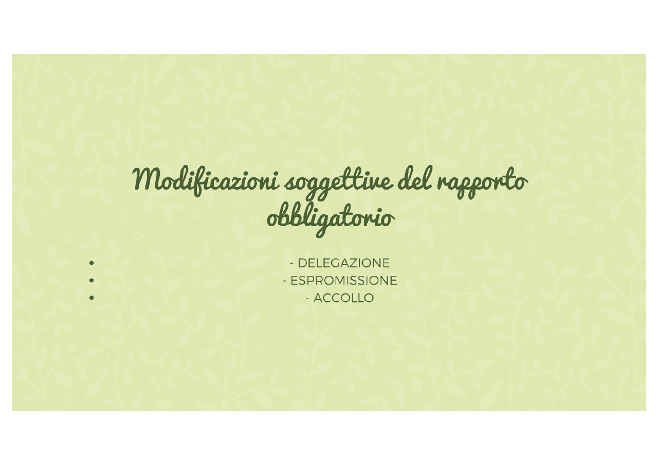 Mappa Concettuale Delegazione Espromissione E Accollo Schemi E Mappe