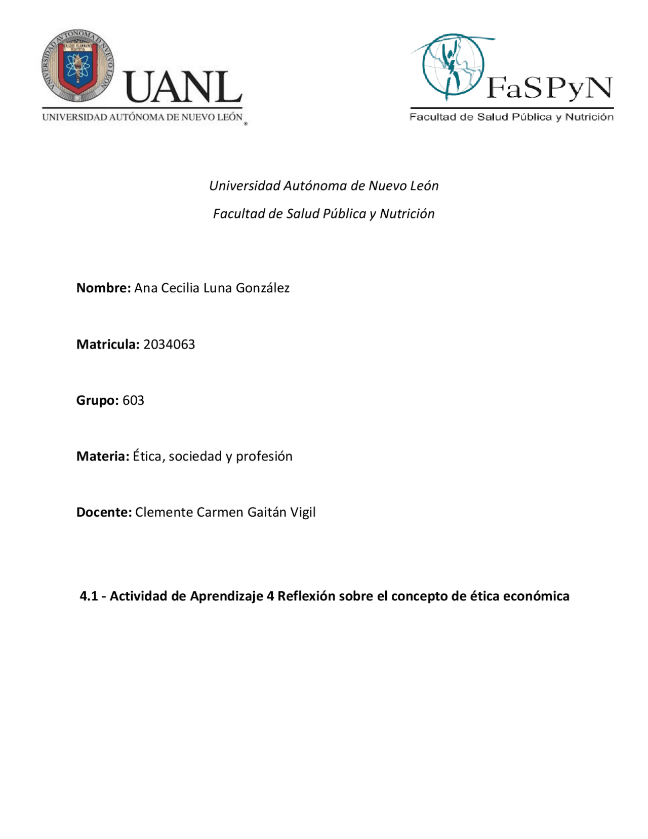 Actividad De Aprendizaje 41 Resúmenes De Ética Docsity