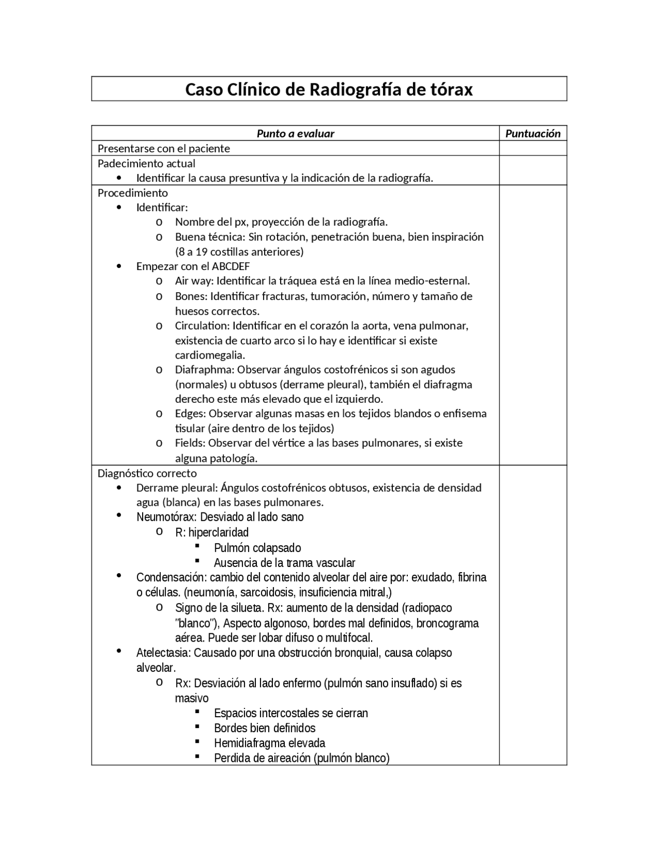 Radiografía De Tórax Resúmenes De Neumología Docsity
