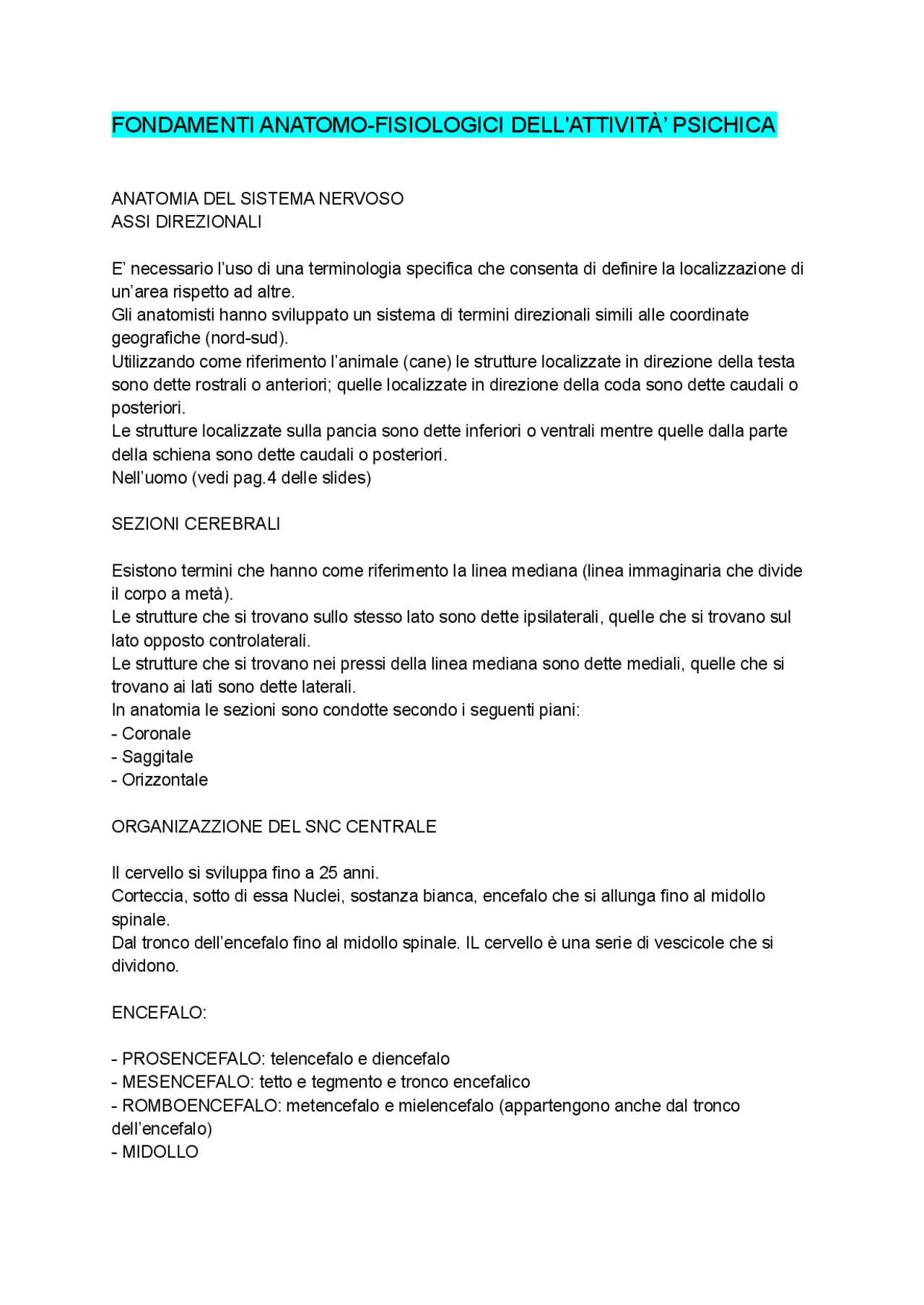 Appunti lezione fondamenti | Appunti di Fondamenti Anatomo-fisiologici ... Appunti lezione fondamenti | Appunti di Fondamenti Anatomo-fisiologici ...