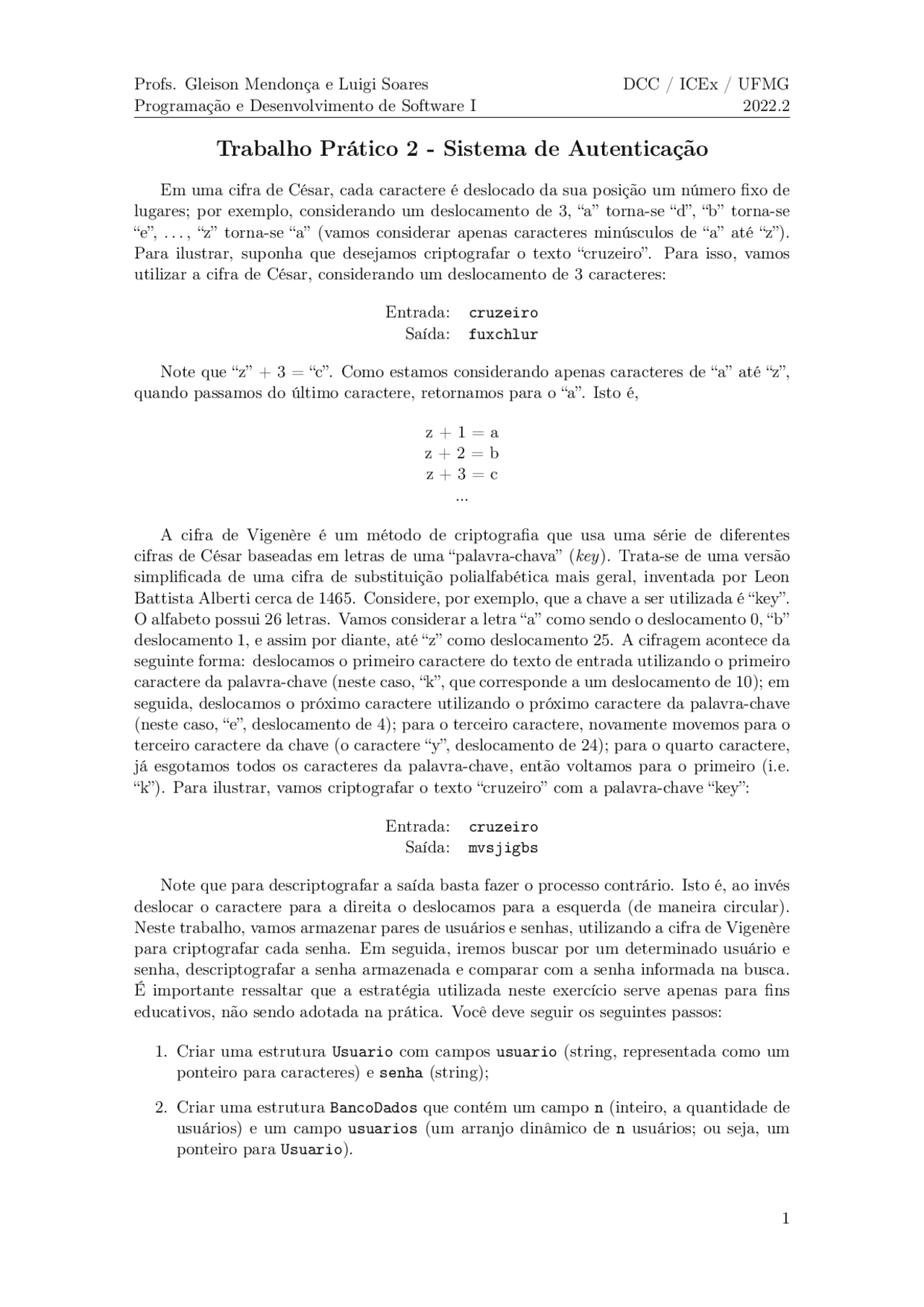 Sistema De Autenticação Exercícios Programação Em C Docsity
