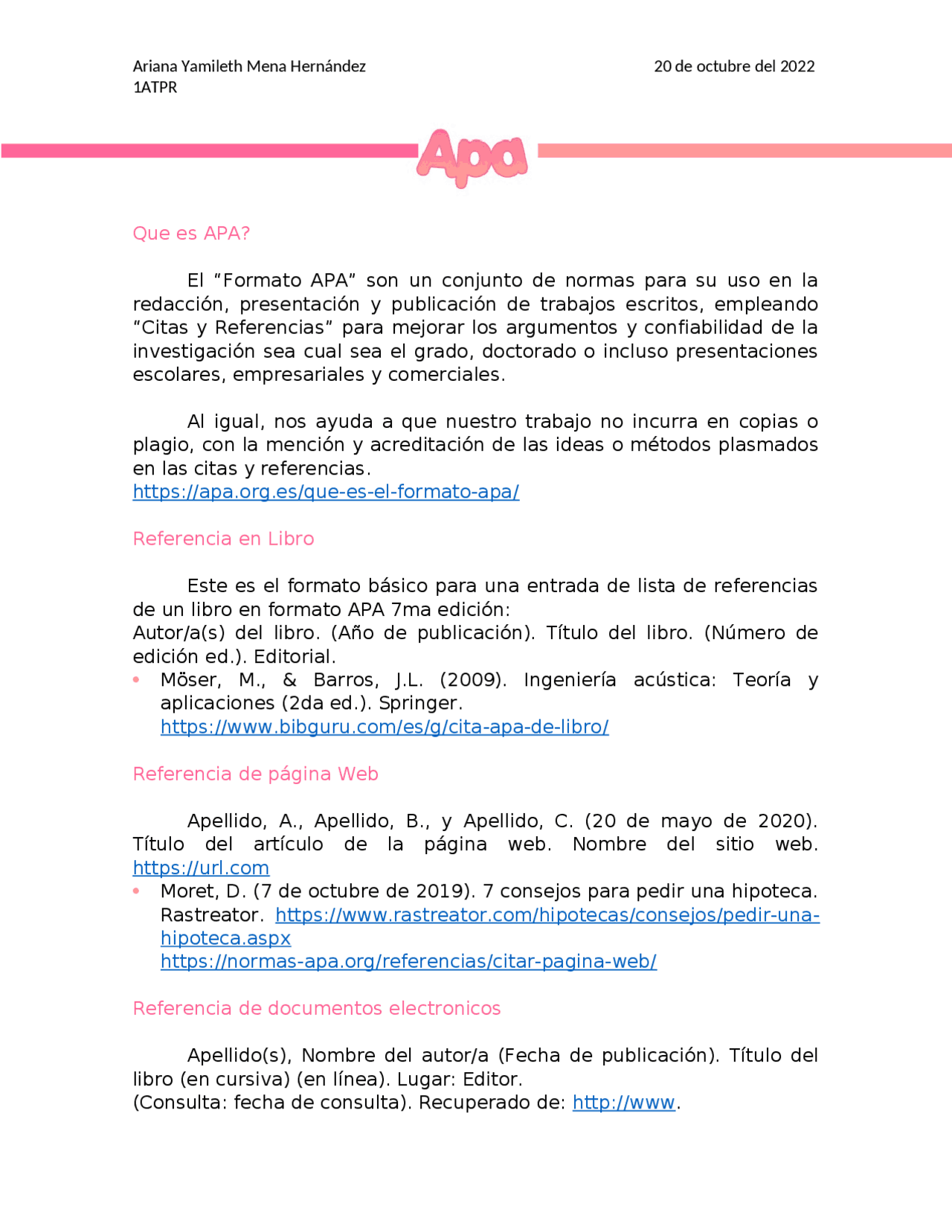 Formato Apa Para Cita Normas APA Con Plantilla Y Generador 2025