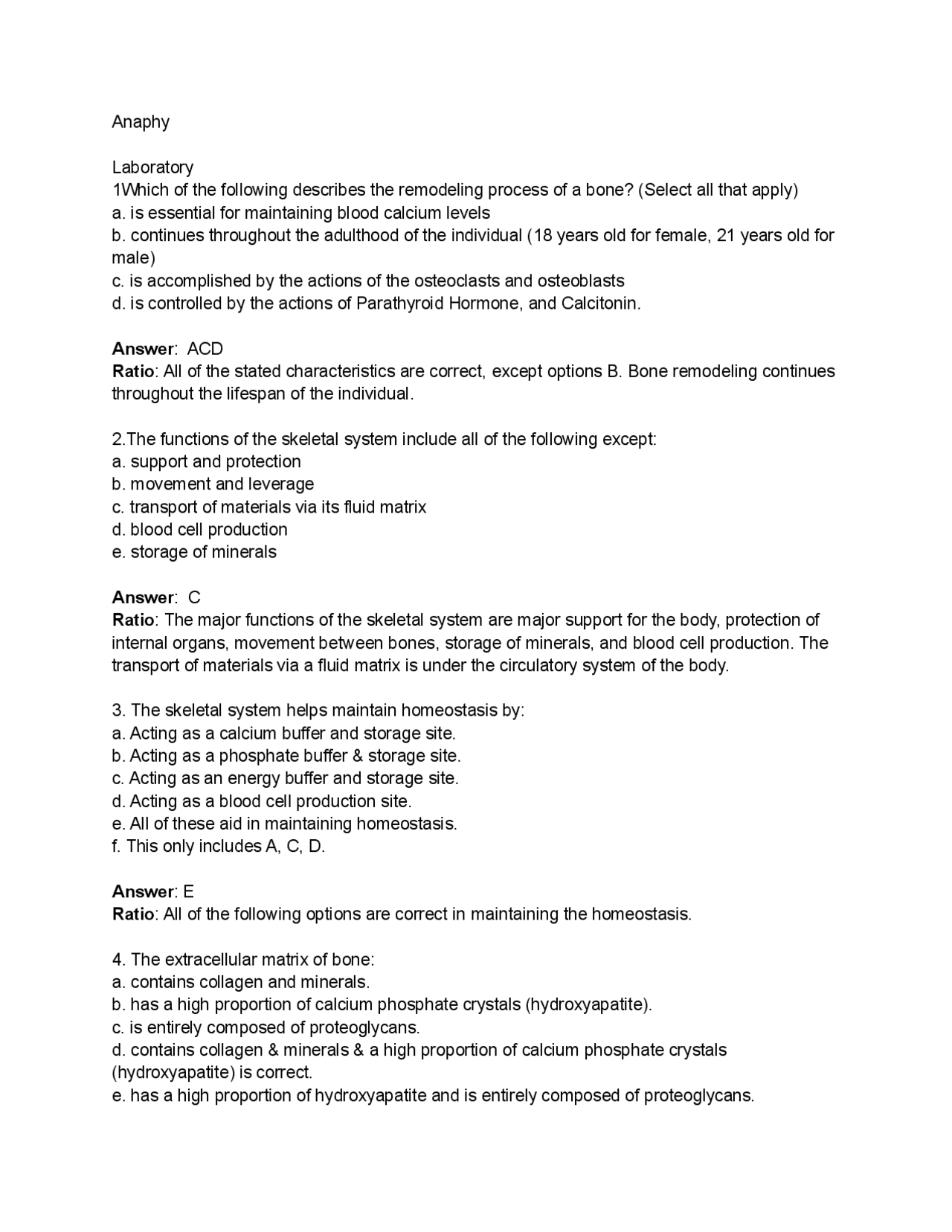 Hes021 Laboratory And Lecture Lecture Notes Anatomy Docsity
